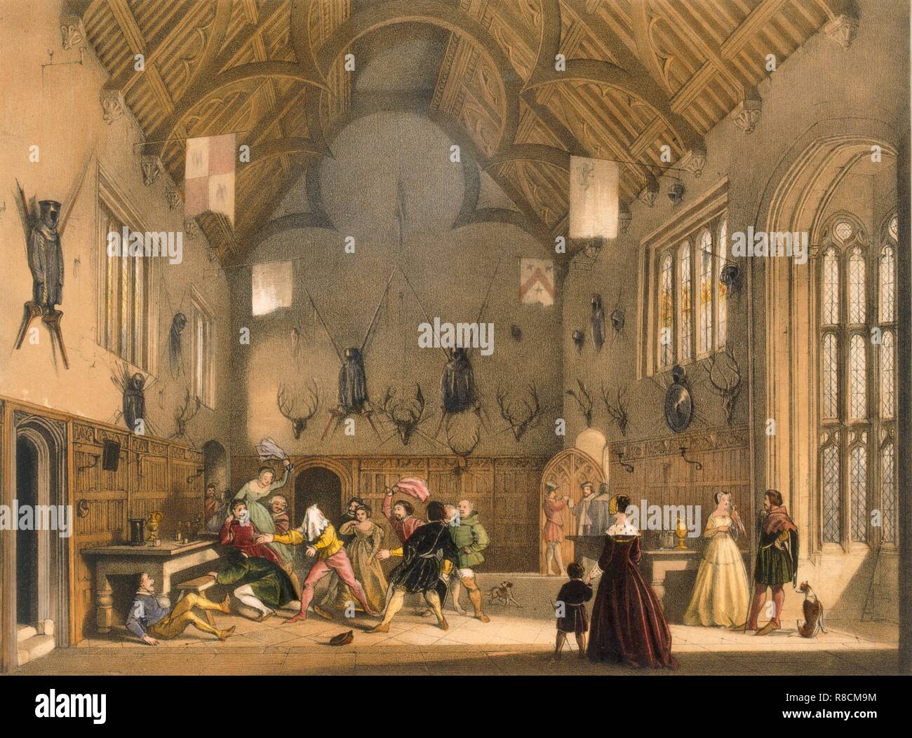 Lithograph of medieval costume hi-res stock photography and images - Alamy