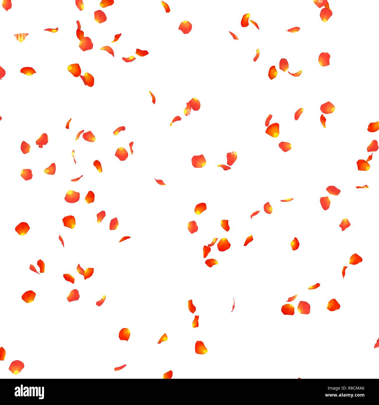 Rose petals fly in the air. White isolated background Stock Photo - Alamy