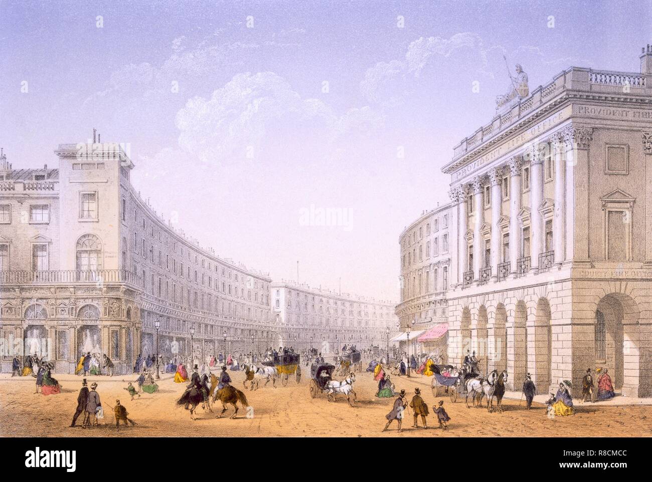 The Quadrant and Regent Street, London, 1862. Creator: Achille-Louis ...
