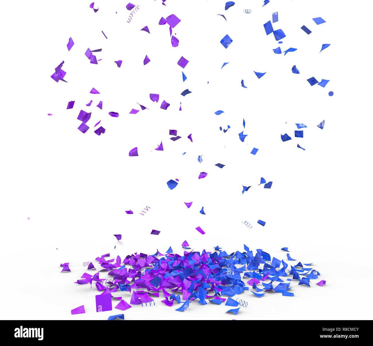 Bright and colorful confetti flying on the floor. Isolated background ...