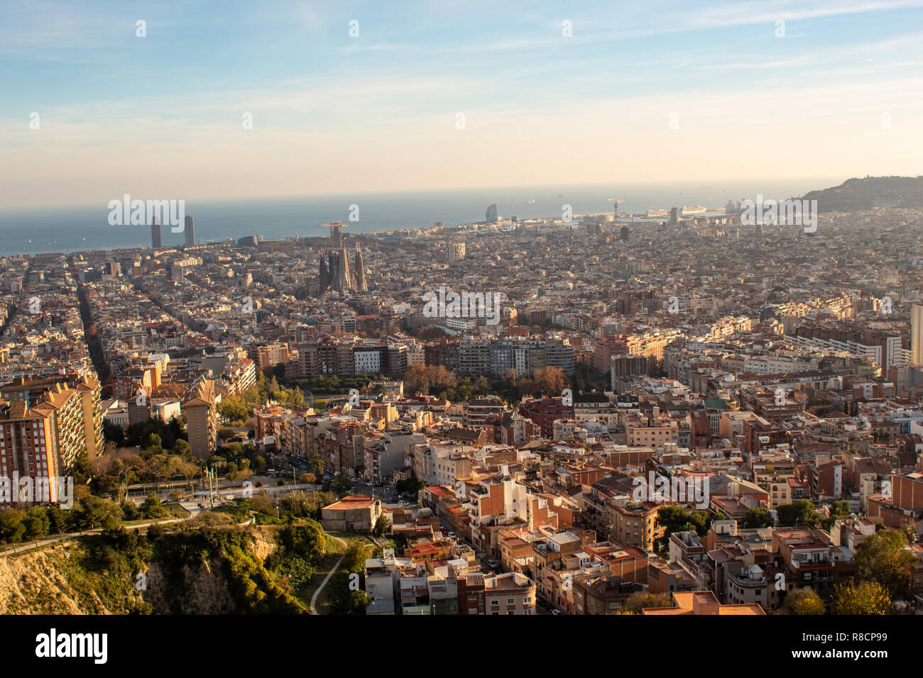 Skyline of Barcelona Spain Stock Photo - Alamy