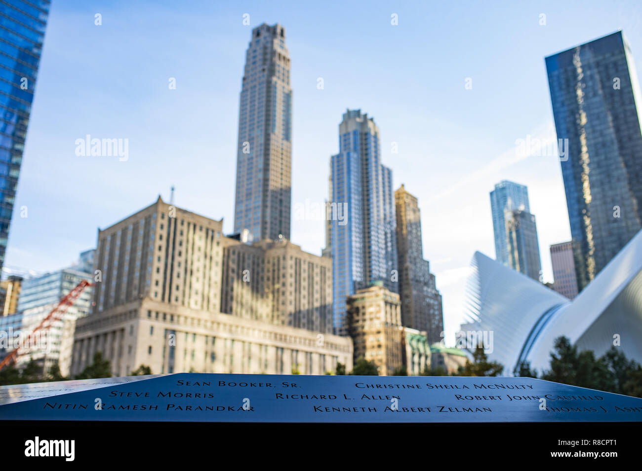 Ground Zero Memorial in Manhattan. World Trade Center, also known as ...