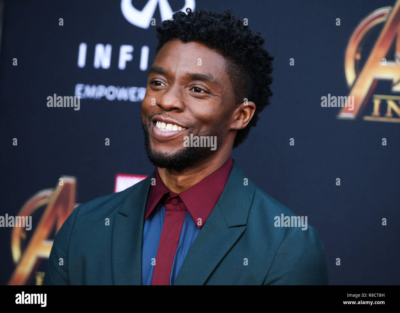 Chadwick boseman attending world premiere avengers hi-res stock ...