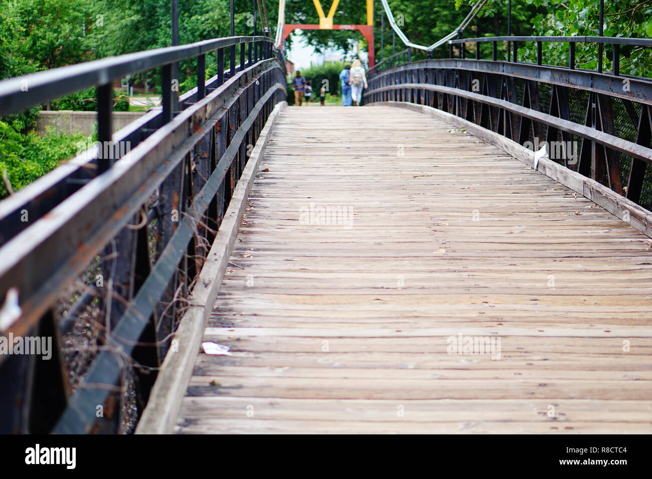 Hanging wooden bridge hi-res stock photography and images - Alamy