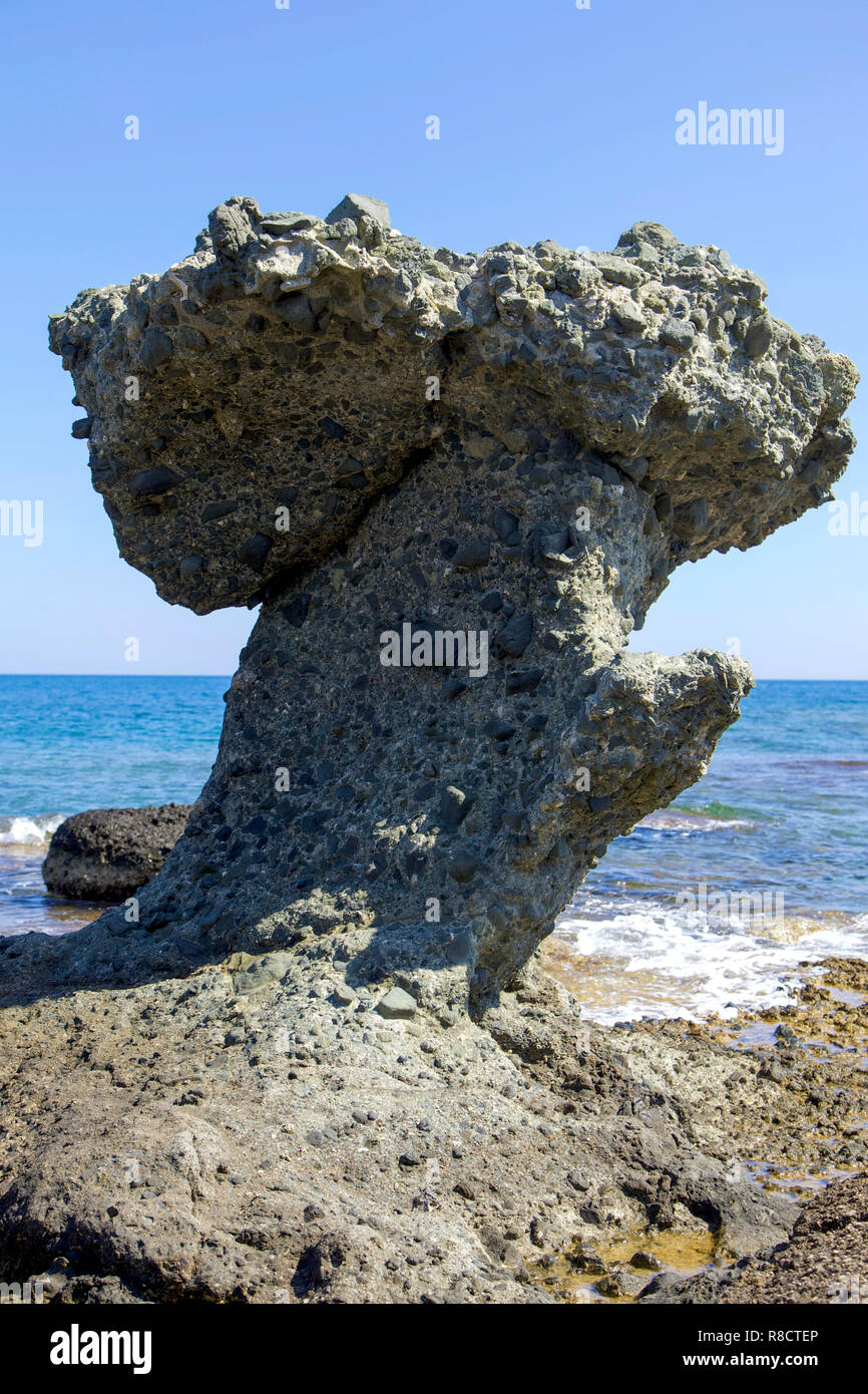 Located in Antalya in Turkey, rock-like people in the ancient city of ...