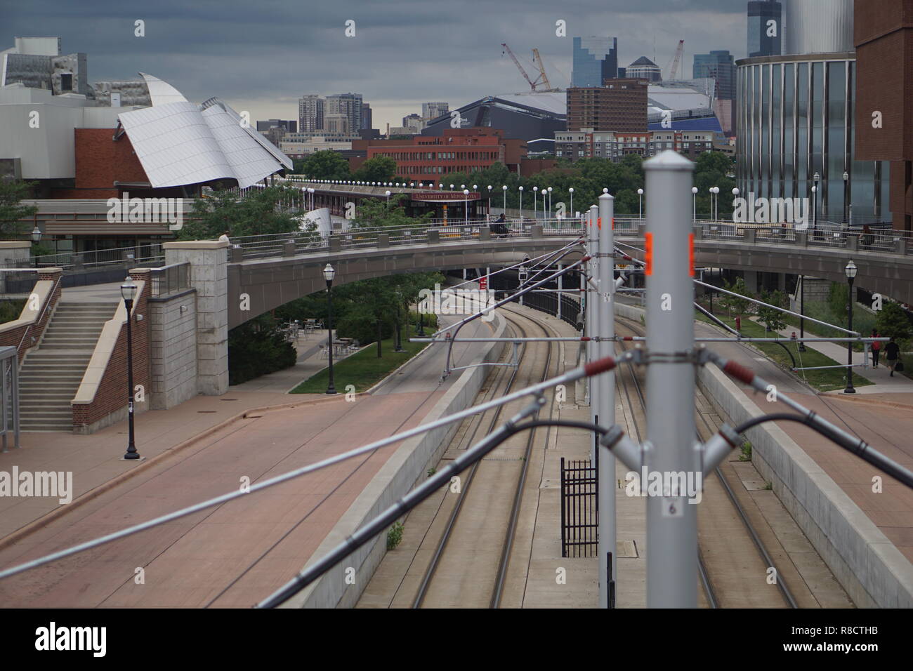 Railway Through University Campus Stock Photo - Alamy