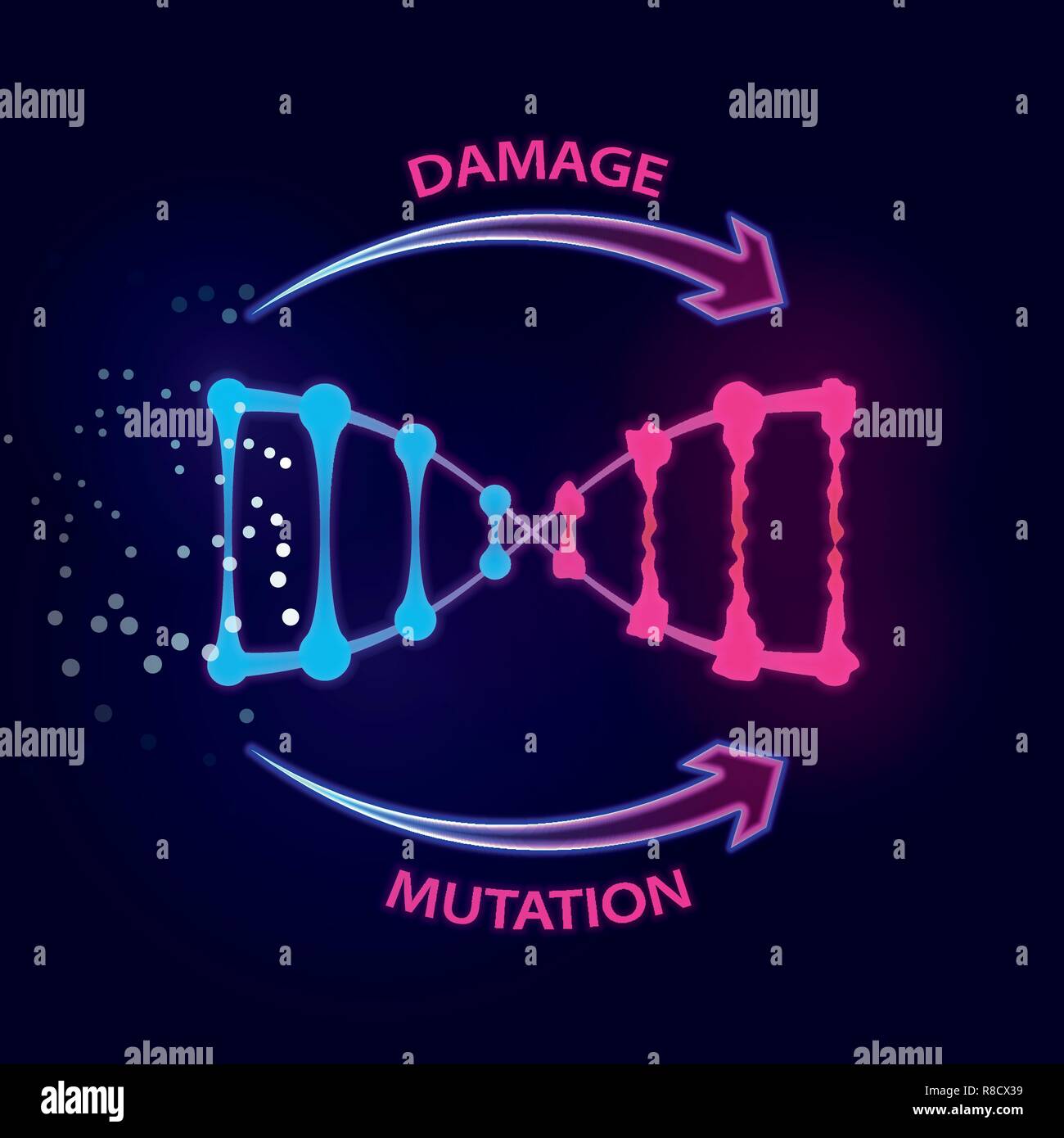 Cancerous cell and normal Stock Vector Images - Alamy