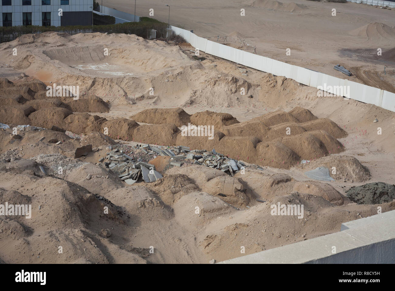 sand or dirt for foundation on construction site Stock Photo - Alamy