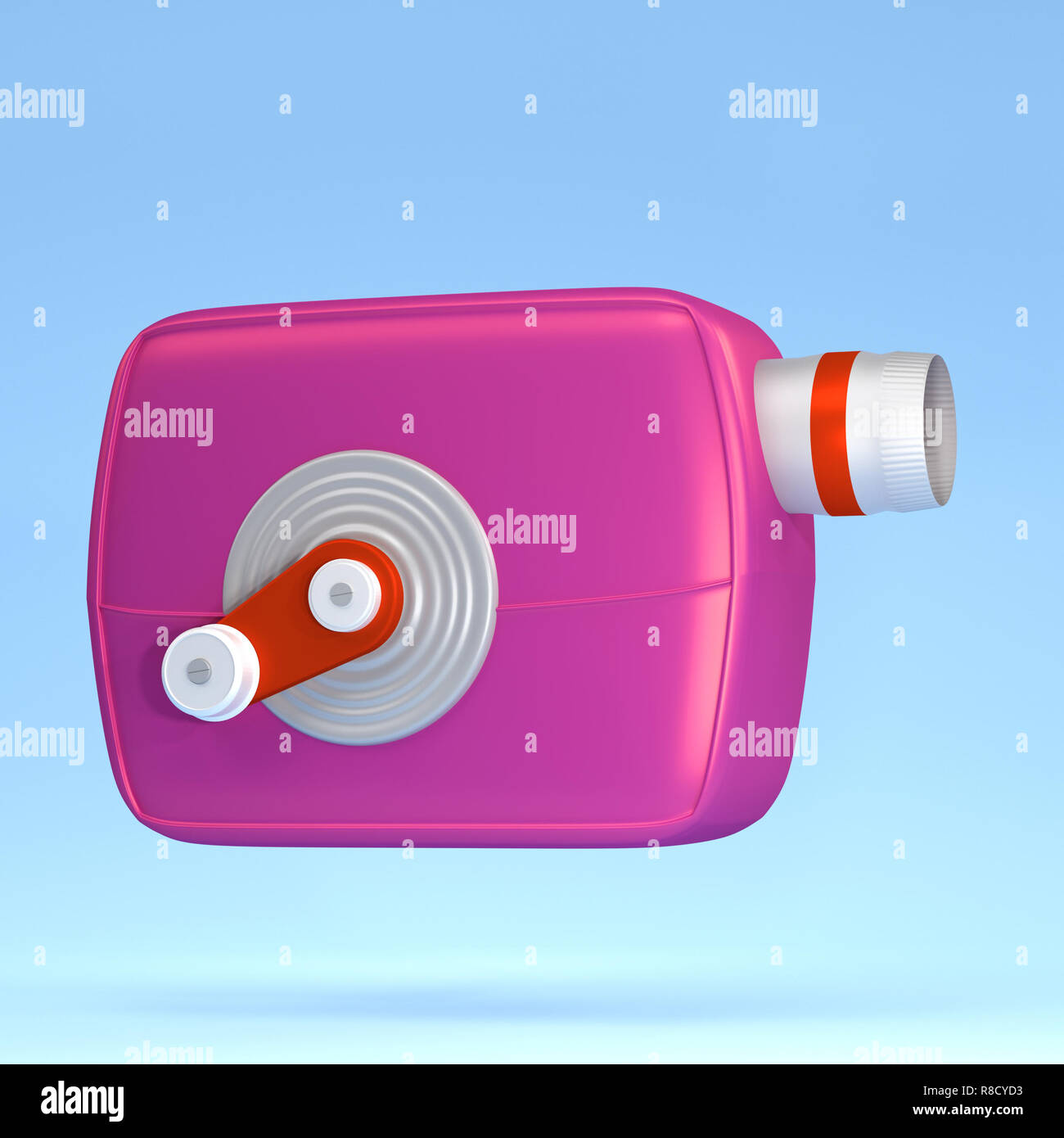 3d render Illustration. Movie-cinema camera cartoon style Stock Photo ...