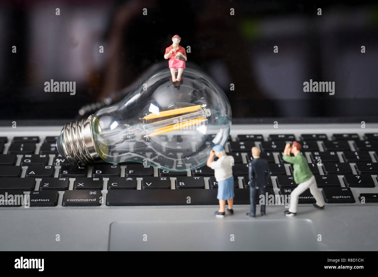 Light bulb glowing as Business idea concept with concept creative ...