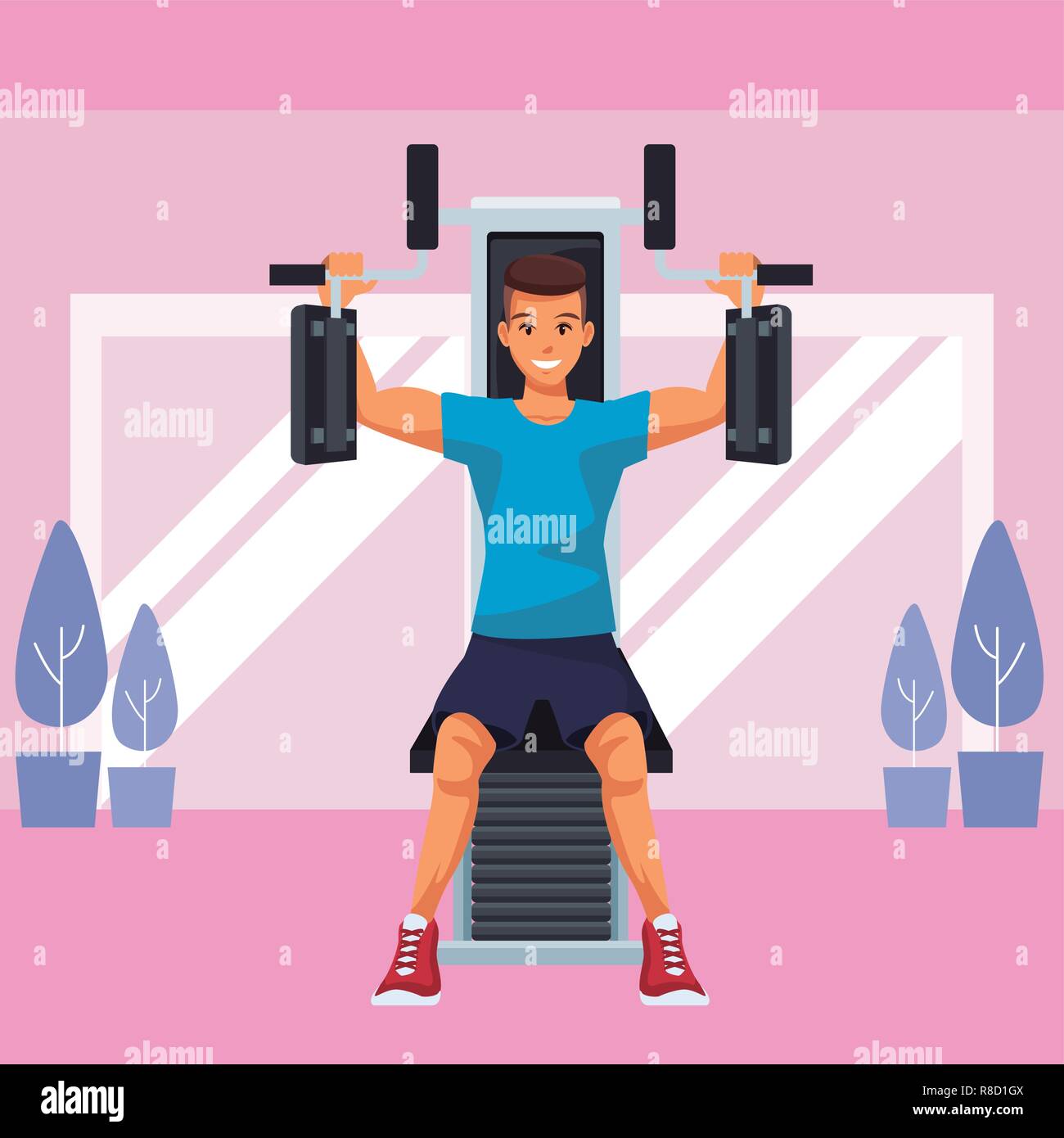 Fitness people cartoon Stock Vector Image & Art - Alamy
