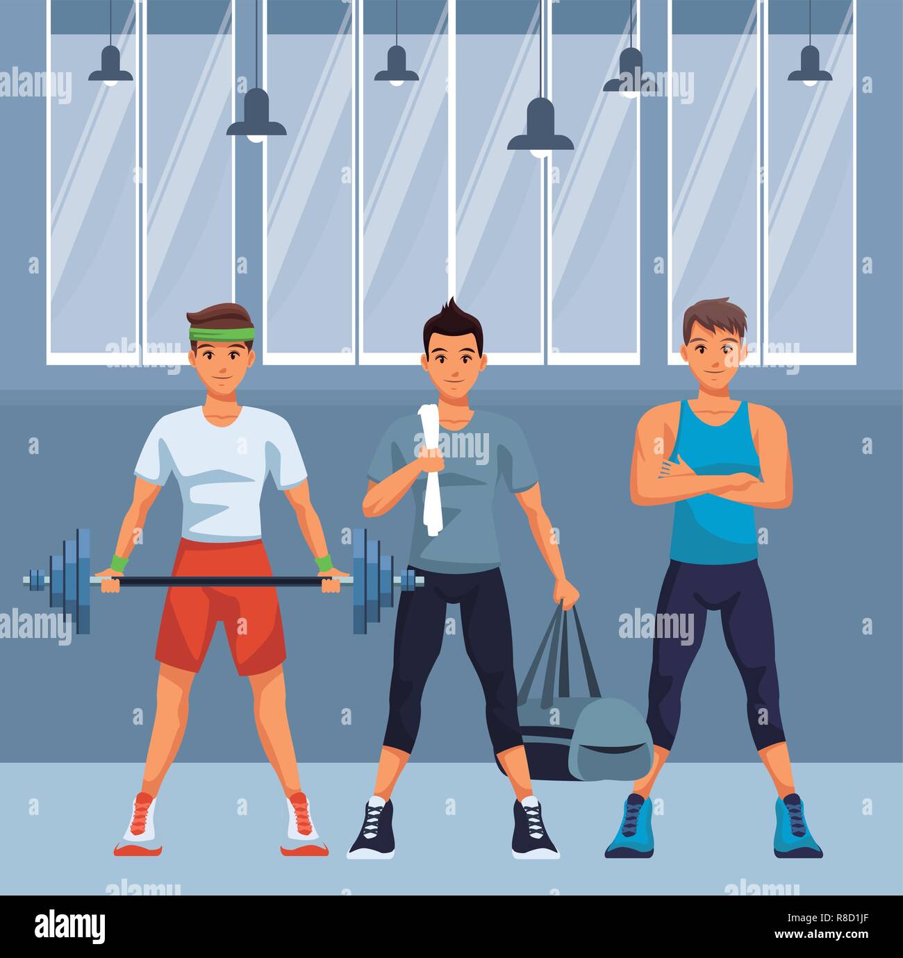 Fitness people cartoon Stock Vector Image & Art - Alamy