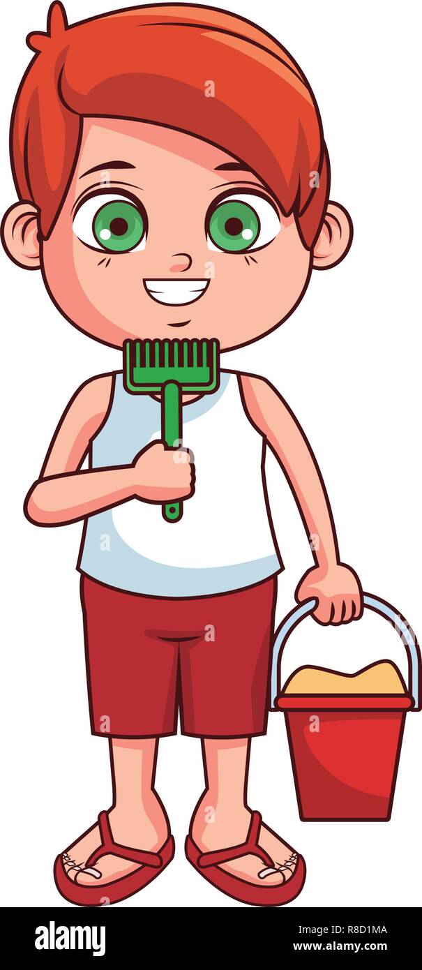 Summer kids cartoon Stock Vector Image & Art - Alamy