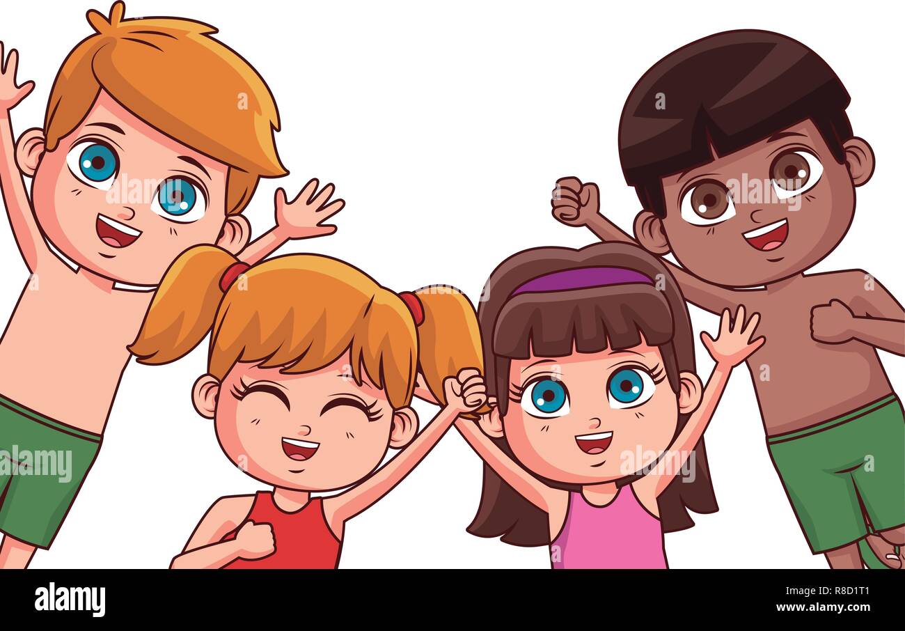 Summer kids cartoon Stock Vector Image & Art - Alamy