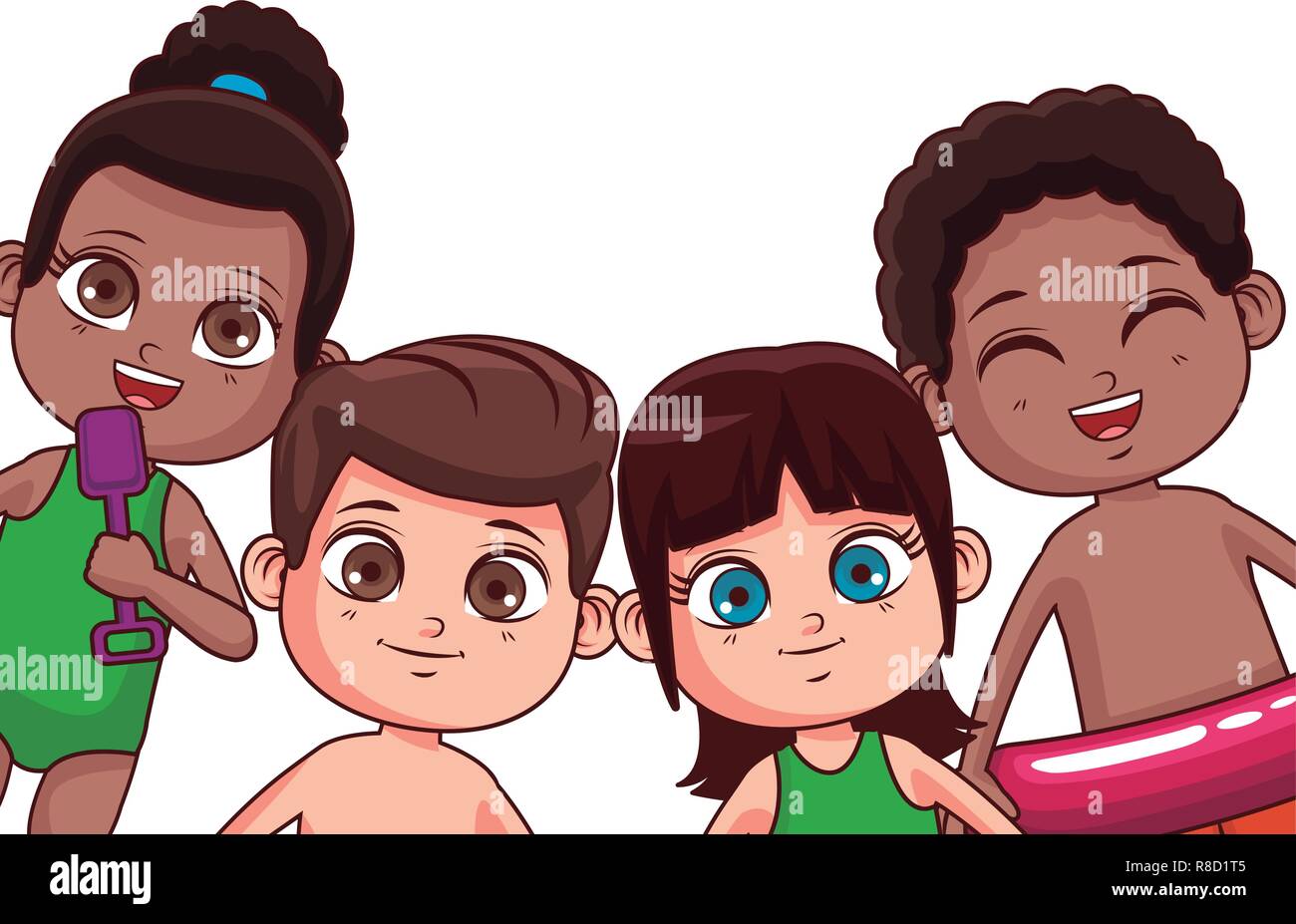 Summer kids cartoon Stock Vector Image & Art - Alamy