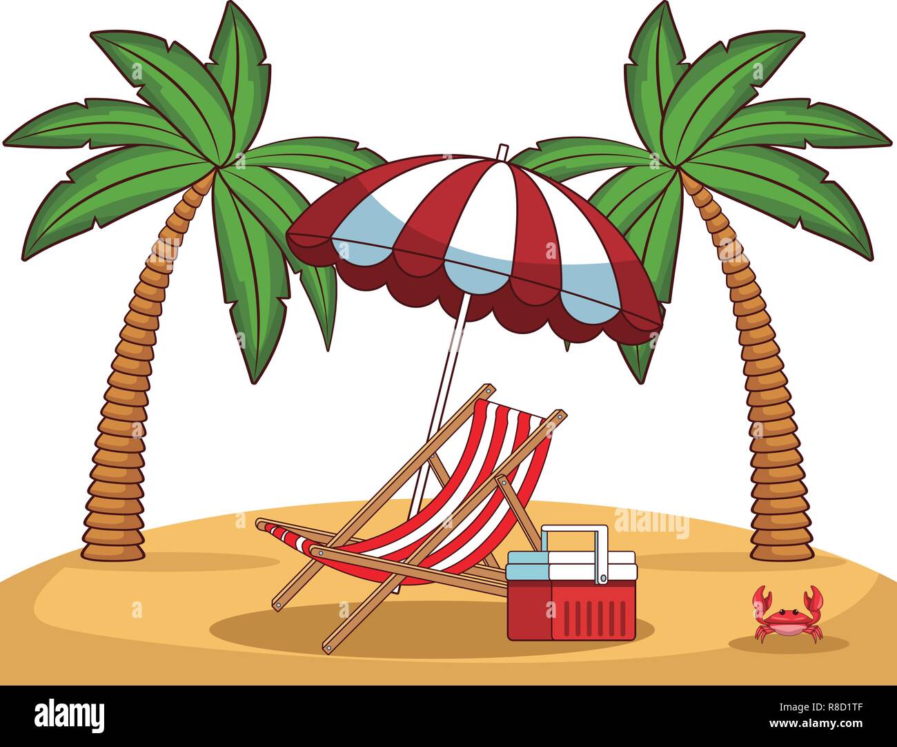 Beach cooler Stock Vector Images - Alamy