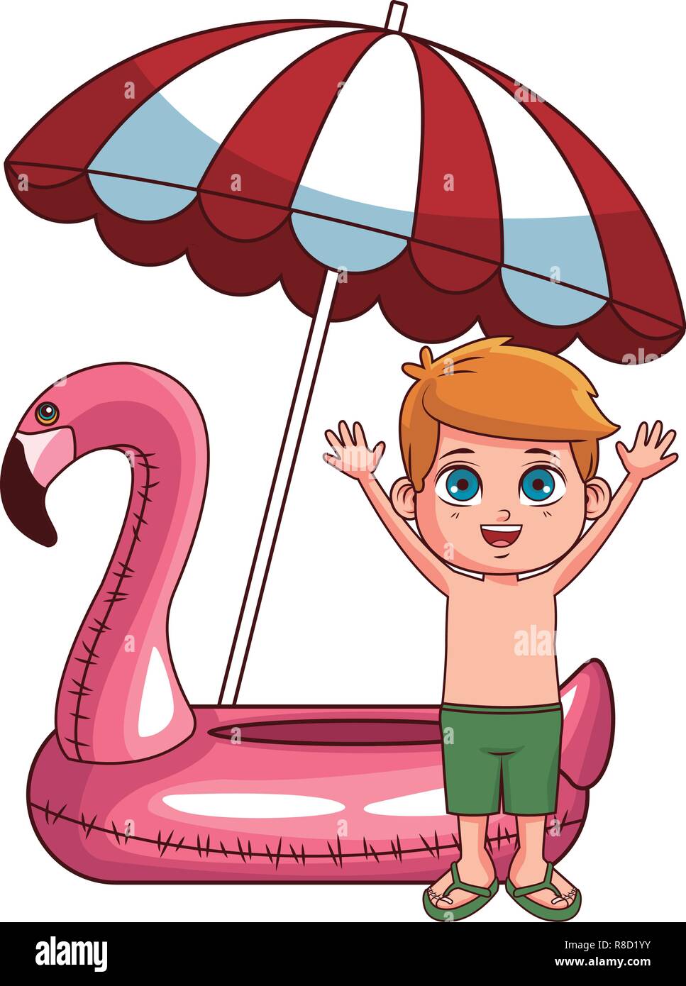 Summer kids cartoon Stock Vector Image & Art - Alamy