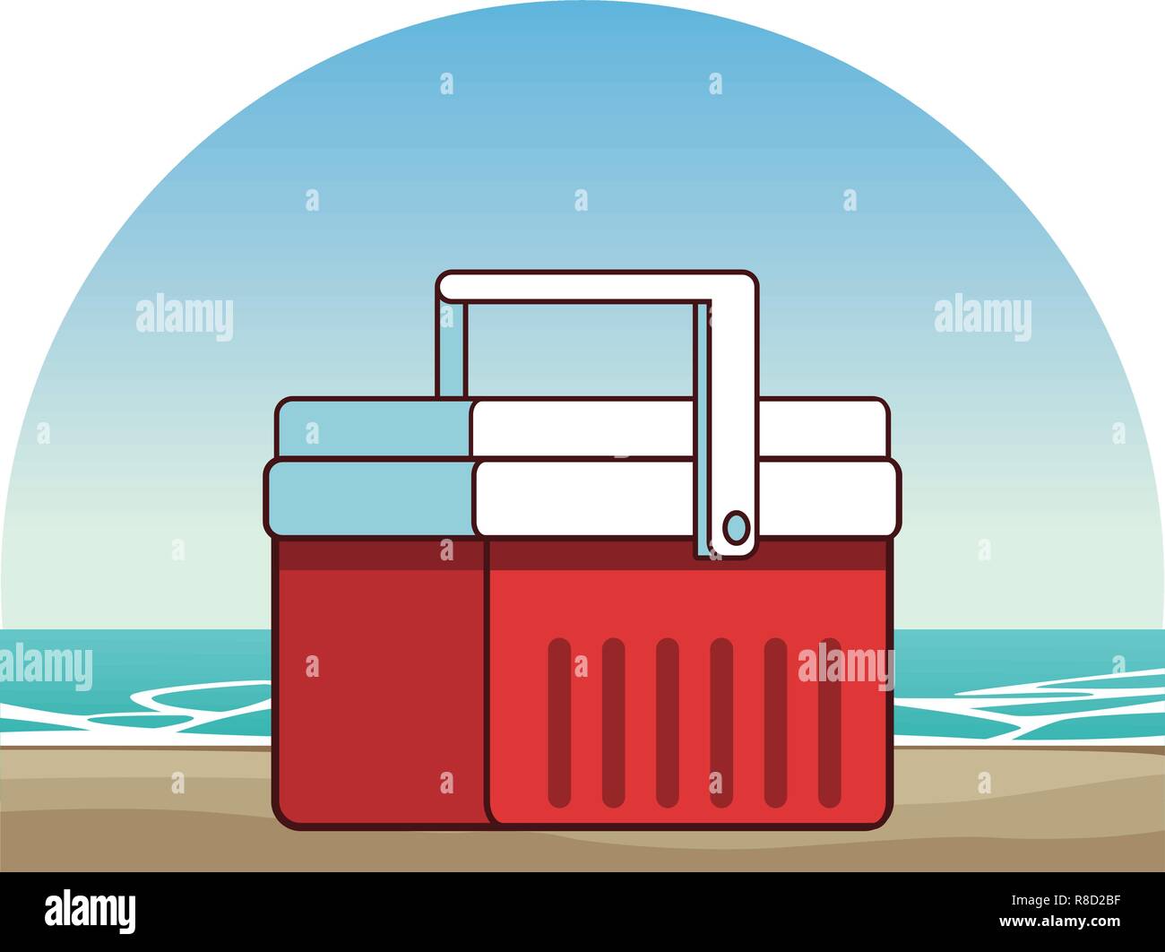 Cooler box for beach Stock Vector Images - Alamy