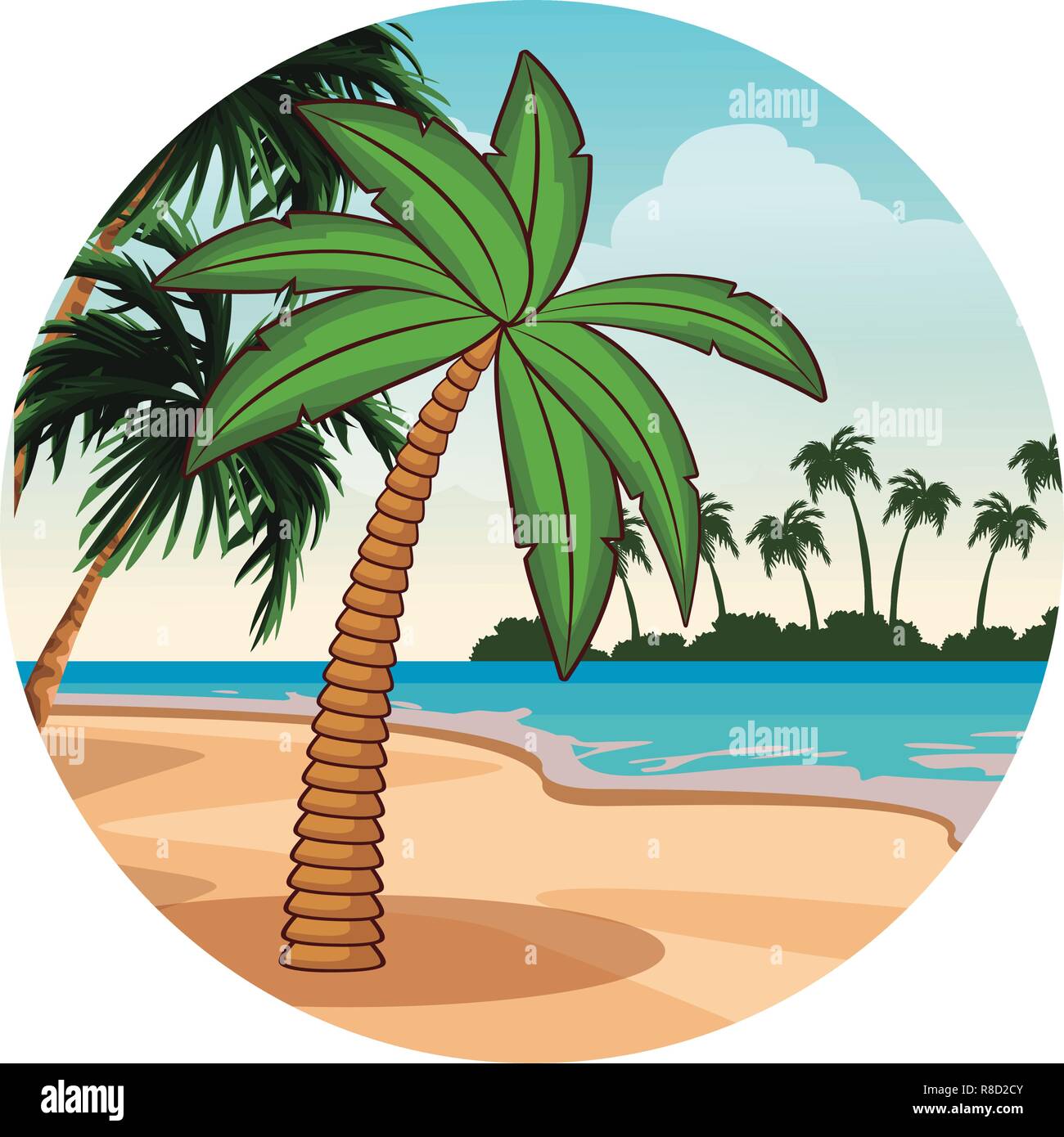 Palm tree cartoon Stock Vector Image & Art - Alamy