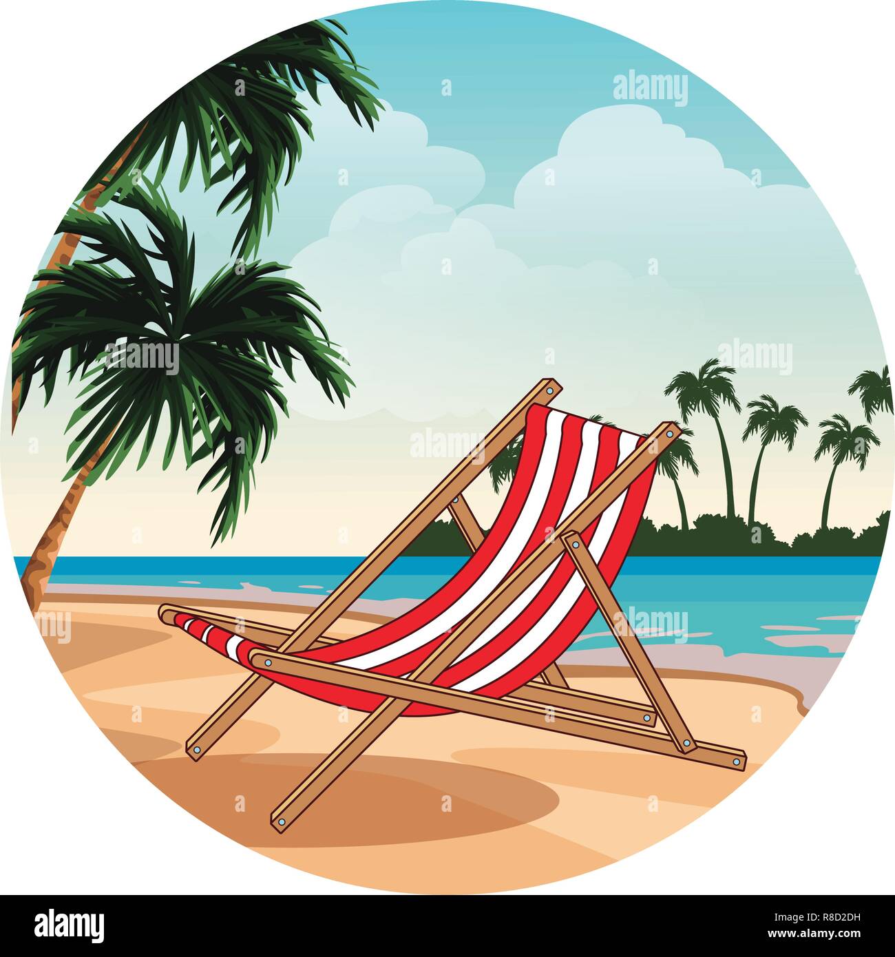 Wooden sunchair cartoon Stock Vector Image & Art - Alamy