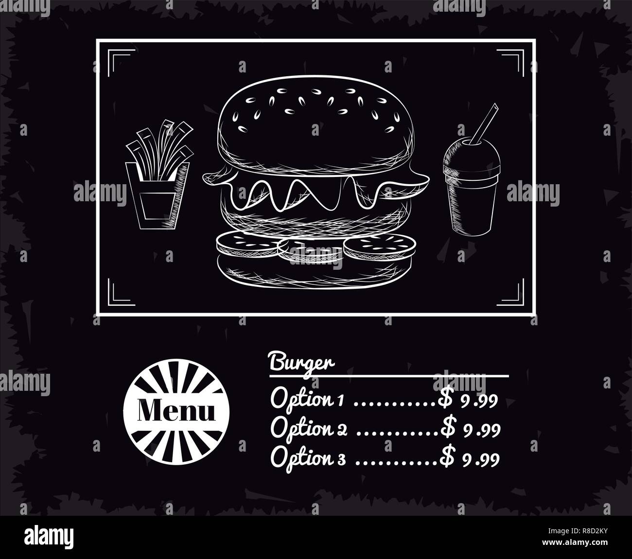 menu fast food Stock Vector Image & Art - Alamy