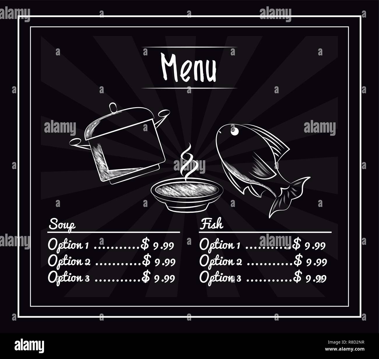 menu restaurant items Stock Vector Image & Art - Alamy