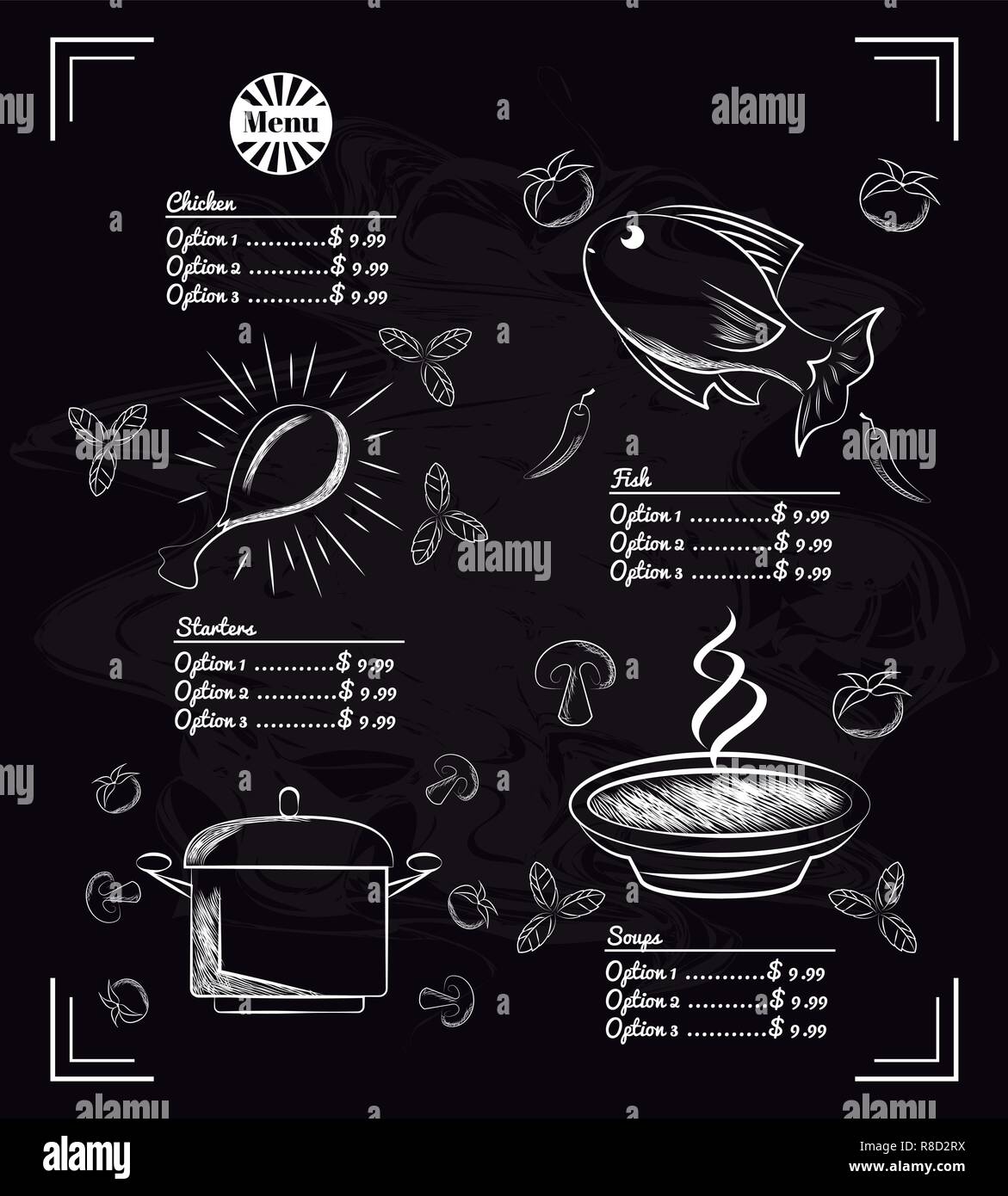 menu restaurant items Stock Vector Image & Art - Alamy