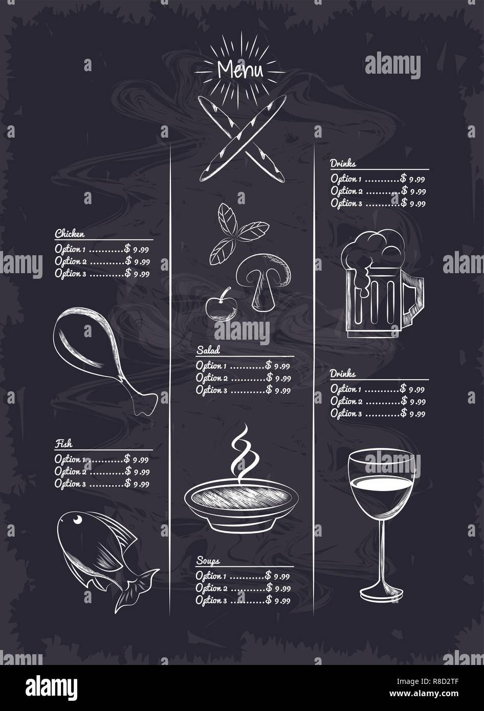 menu restaurant items Stock Vector Image & Art - Alamy