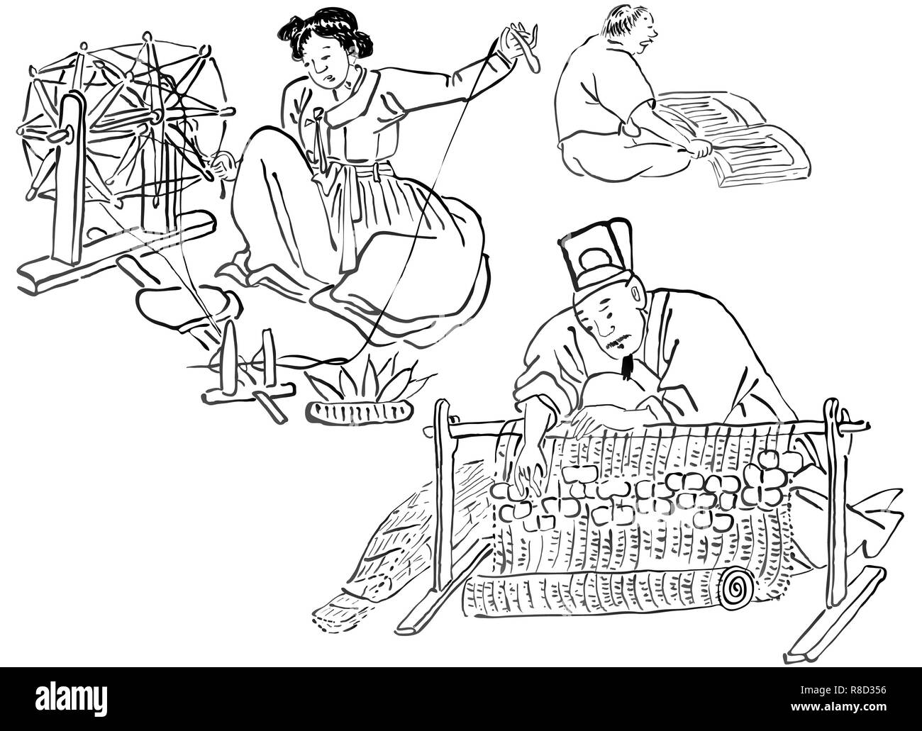 Child studying Black and White Stock Photos & Images - Alamy