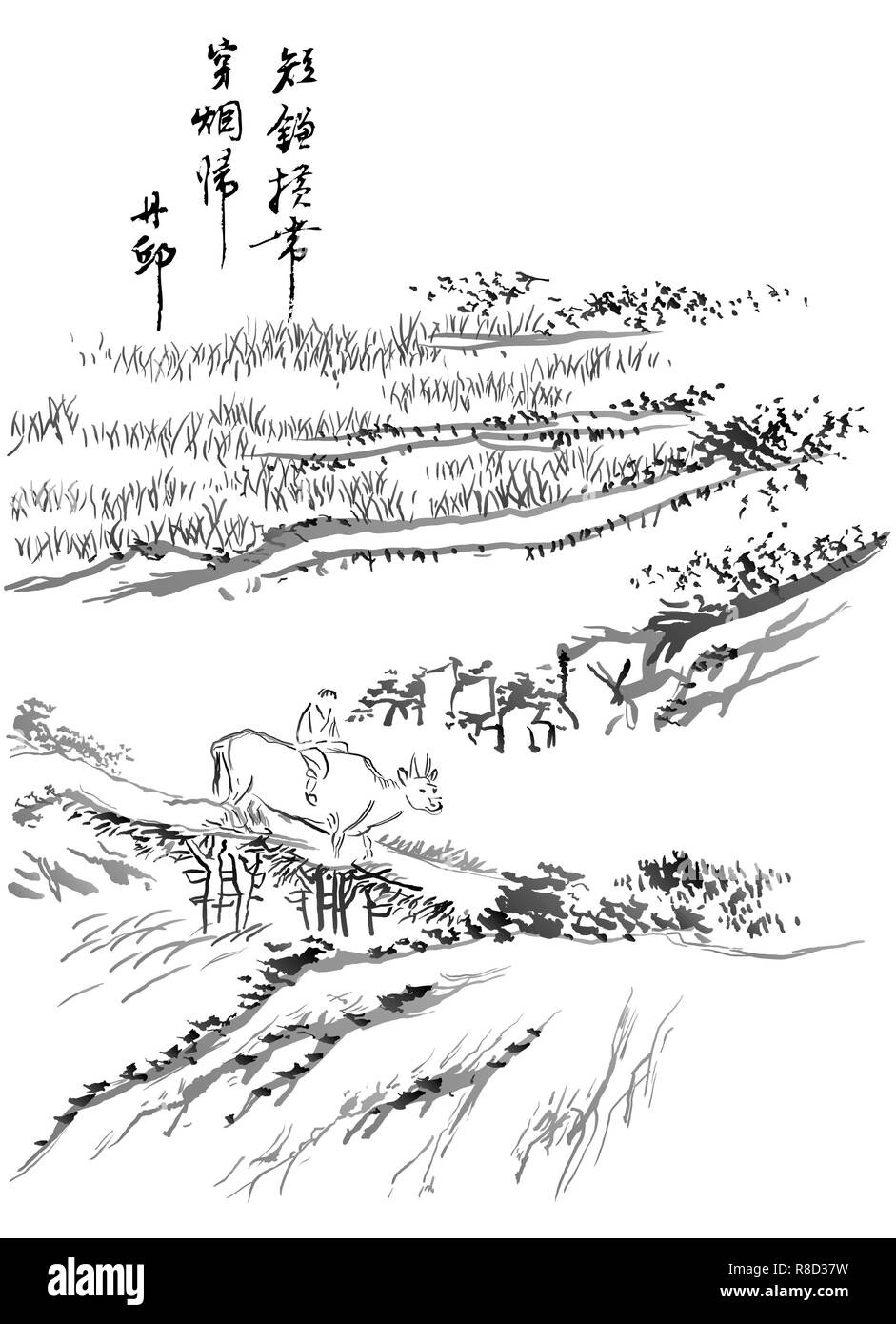 Korean traditional folk art Black and White Stock Photos & Images - Alamy