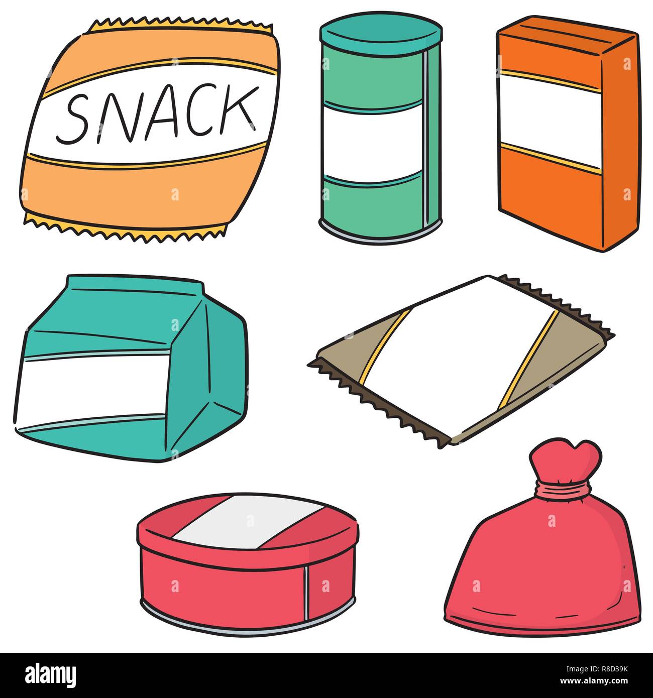 vector set of snack Stock Vector Image & Art - Alamy