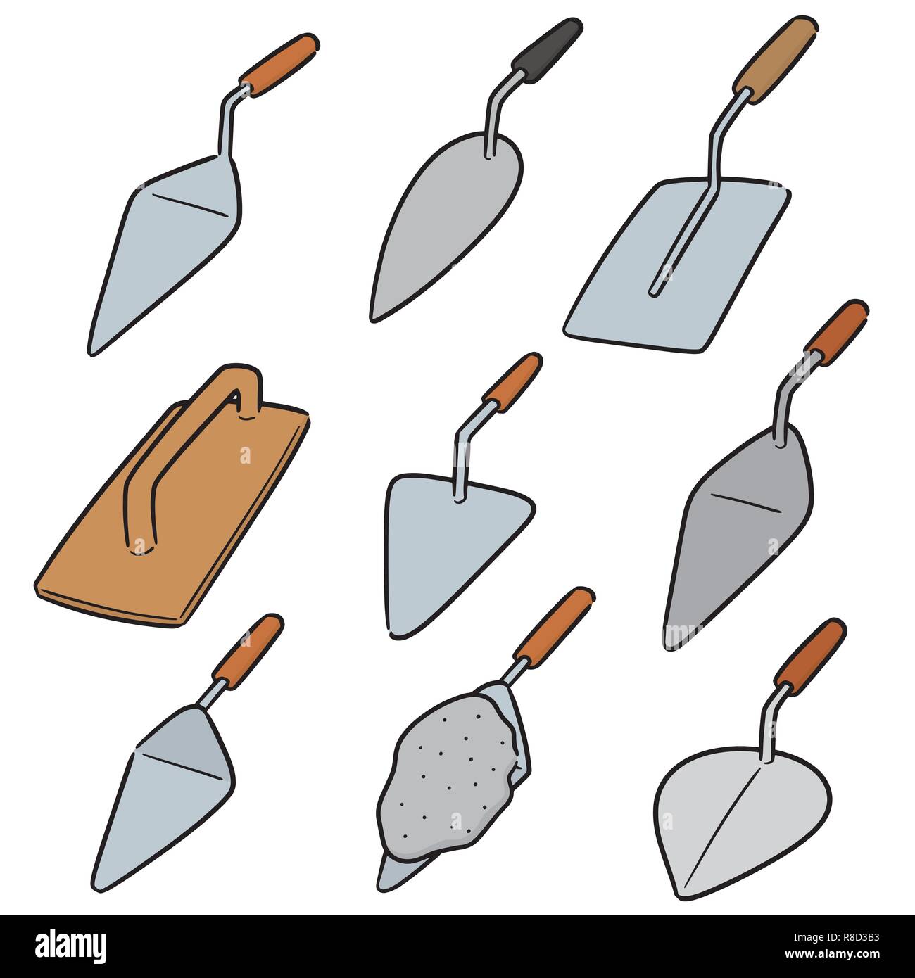 vector set of trowel Stock Vector Image & Art - Alamy