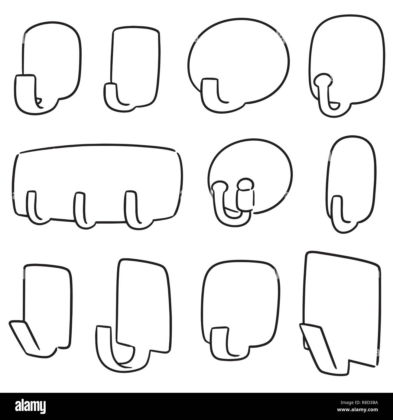 vector set of wall hook Stock Vector Image & Art - Alamy
