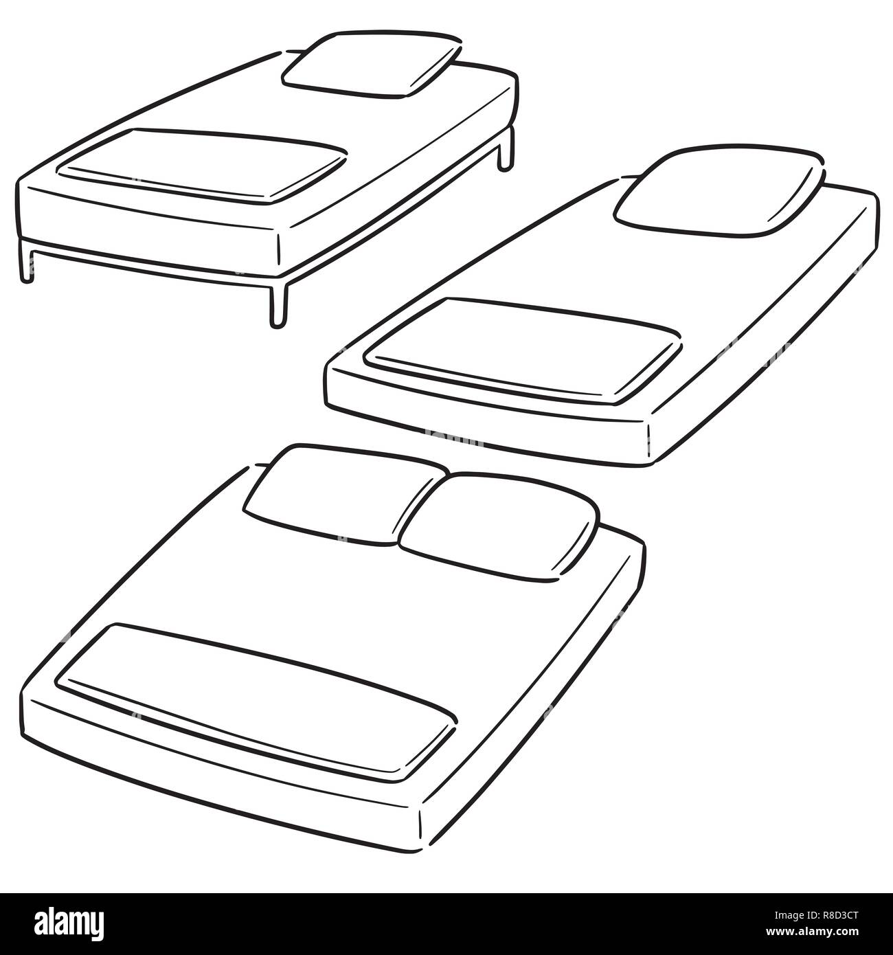 vector set of bed Stock Vector Image & Art - Alamy