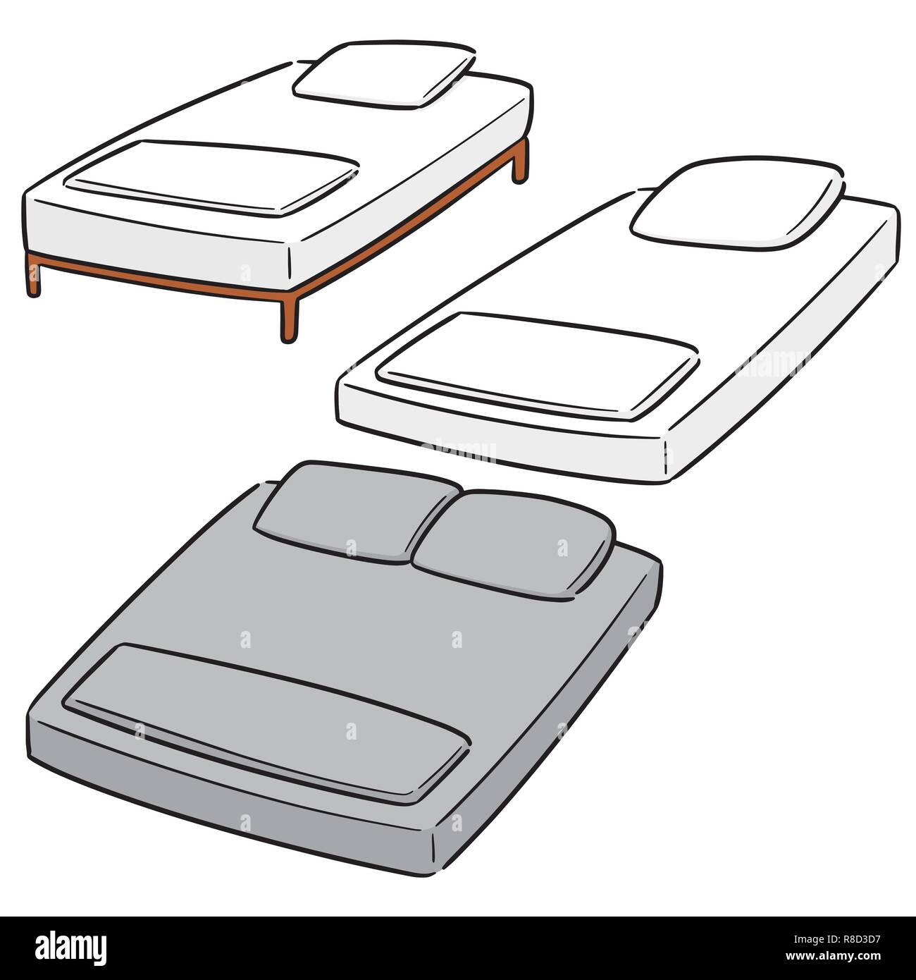 vector set of bed Stock Vector Image & Art - Alamy
