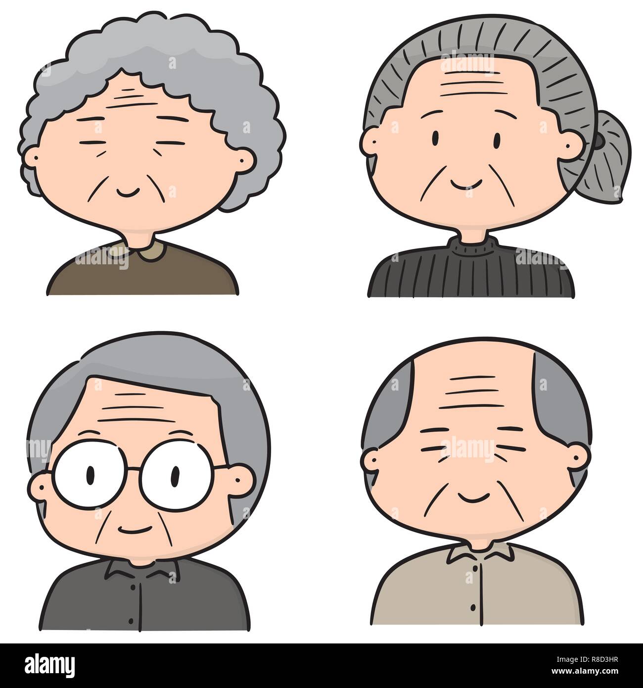 vector set of elder people Stock Vector Image & Art - Alamy