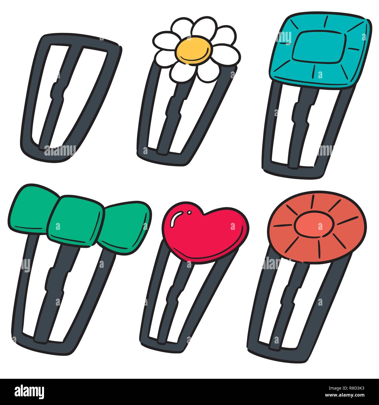 vector set of hairpin Stock Vector Image & Art - Alamy