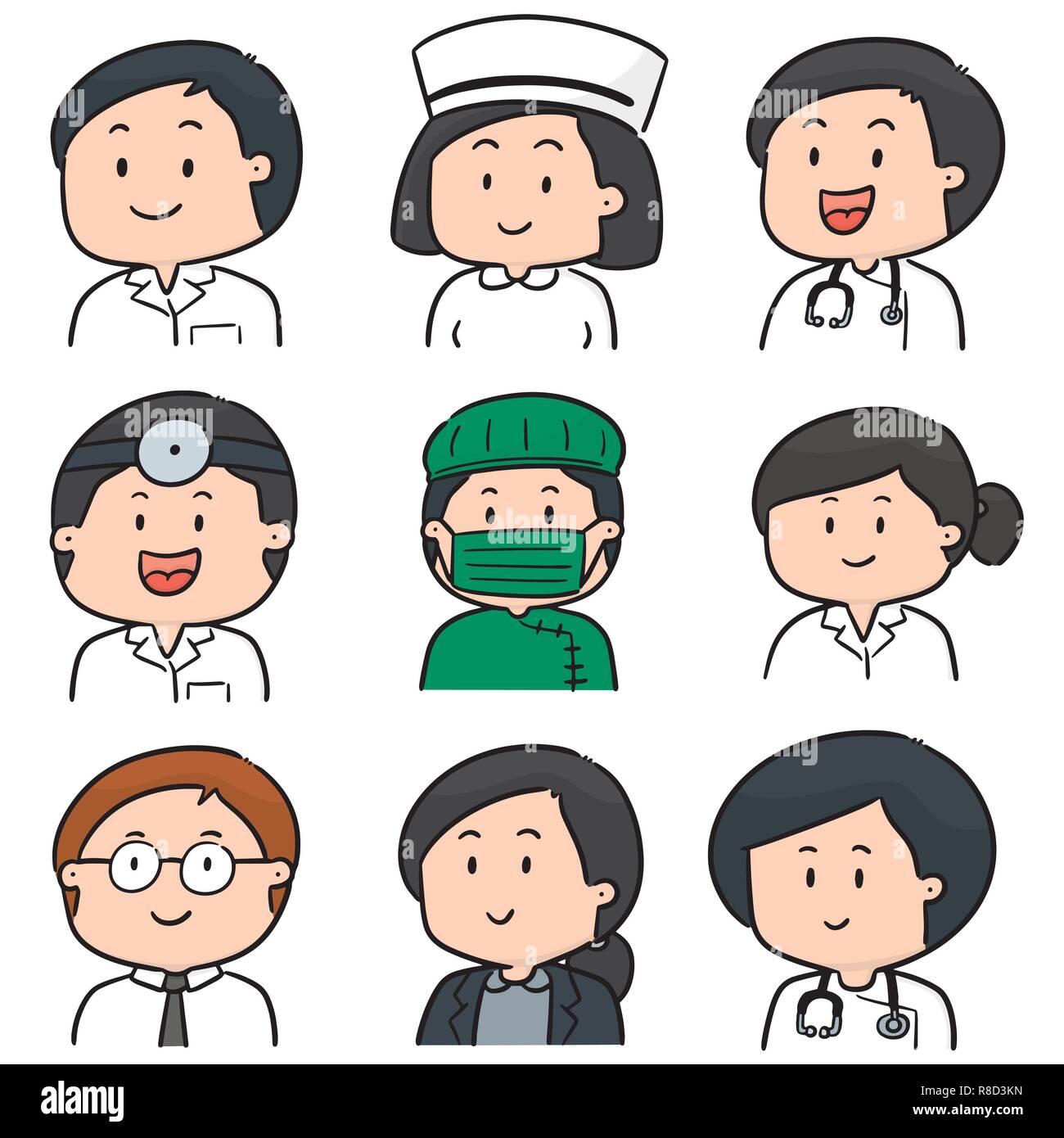 Female medical staff work Stock Vector Images - Alamy