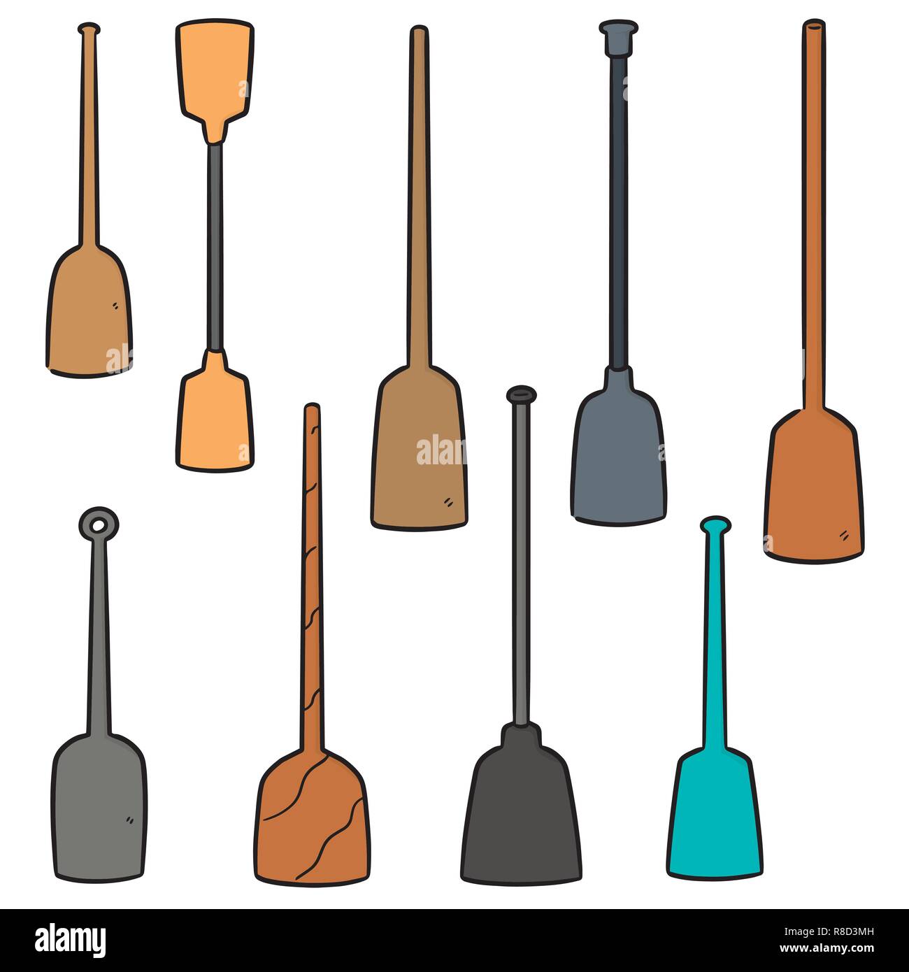 vector set of paddle Stock Vector Image & Art - Alamy