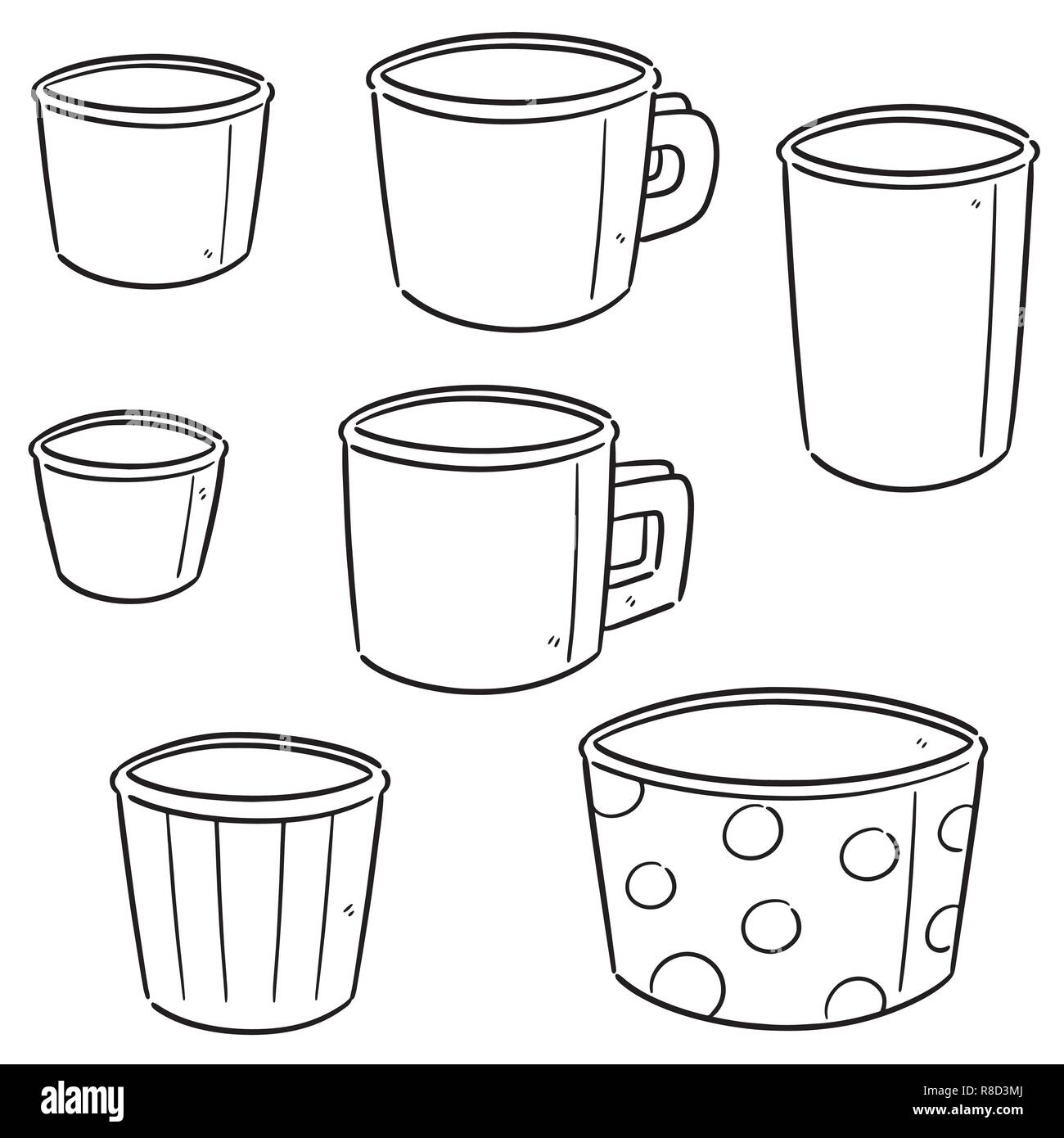 vector set of paper cup Stock Vector Image & Art - Alamy