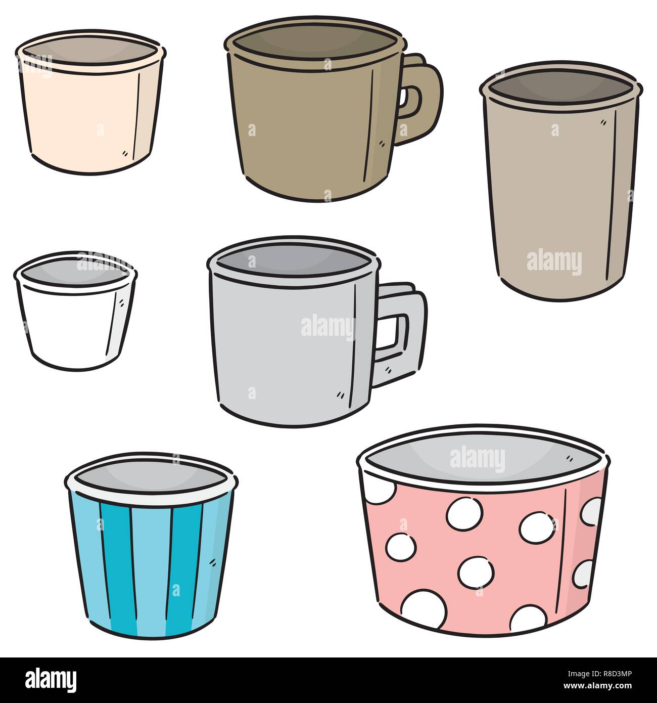vector set of paper cup Stock Vector Image & Art - Alamy