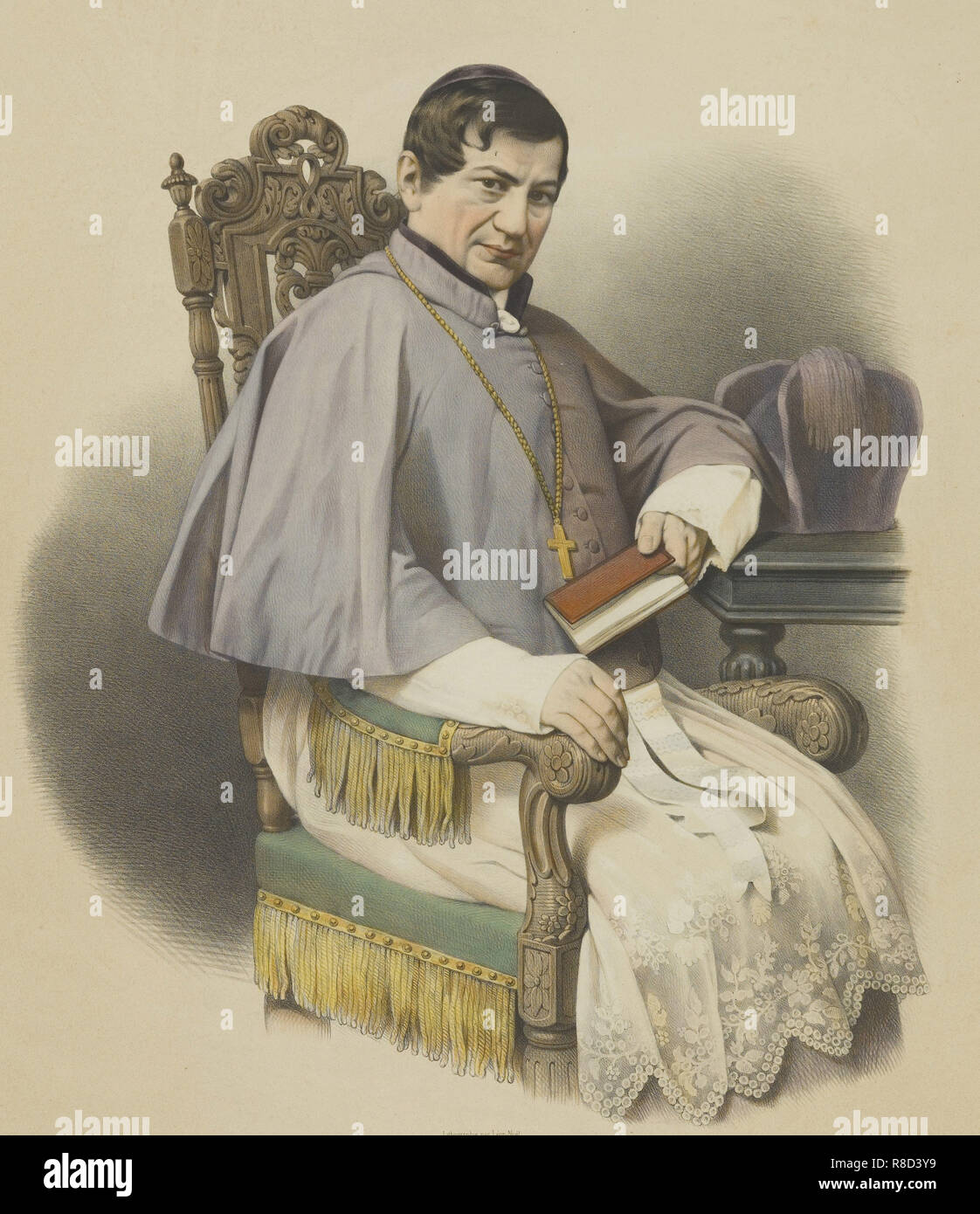 Portrait of the Archbishop Waclaw Zylinski (1803-1863), 1847 Stock ...