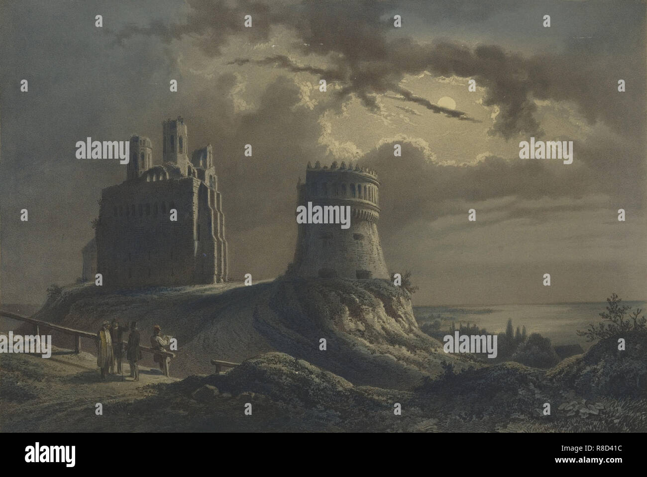 The Ostroh Castle (Ostrogski Castle) in Volhynia, 1847-1852 Stock Photo ...