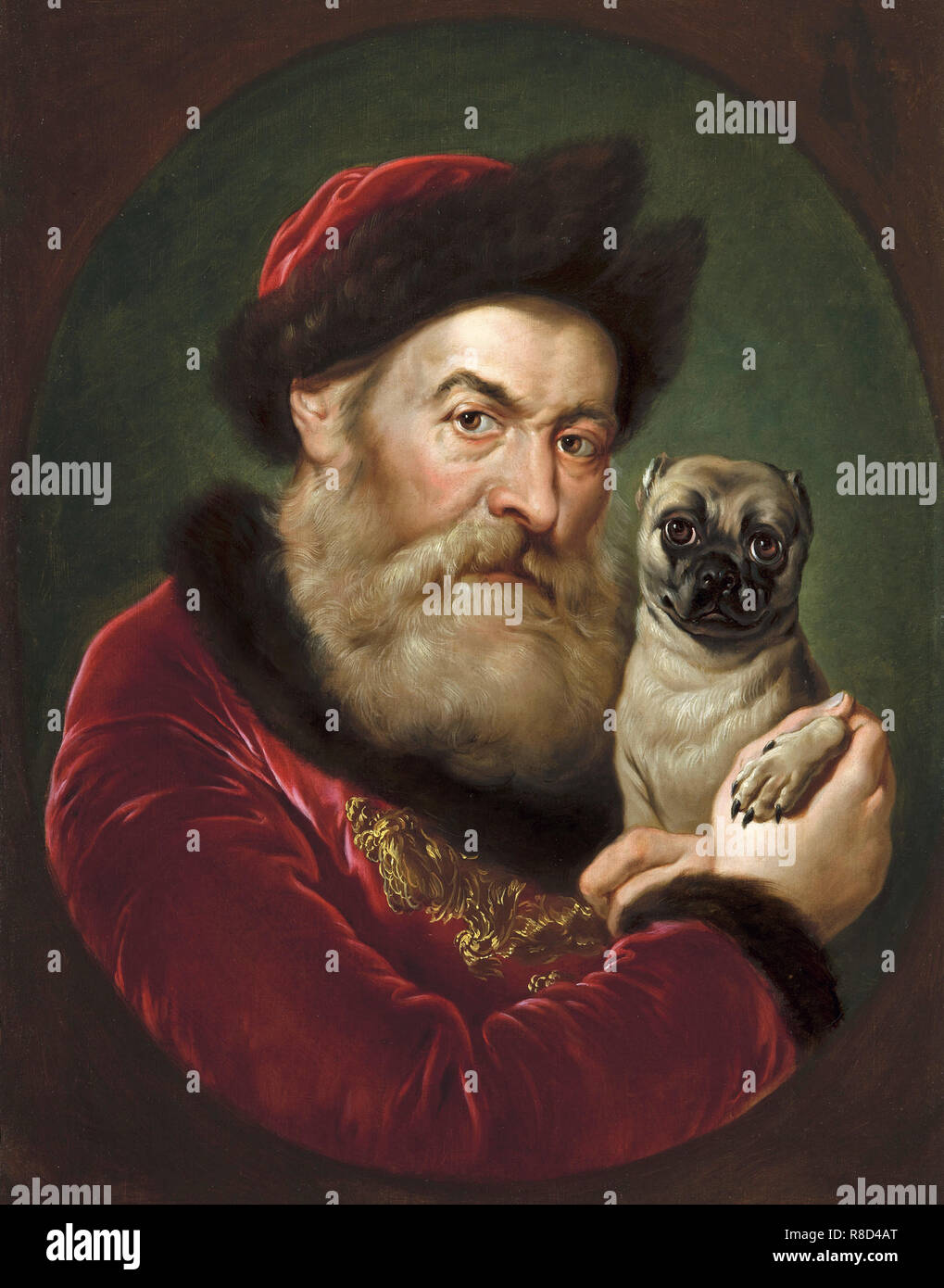 Pug on a lap hi-res stock photography and images - Alamy