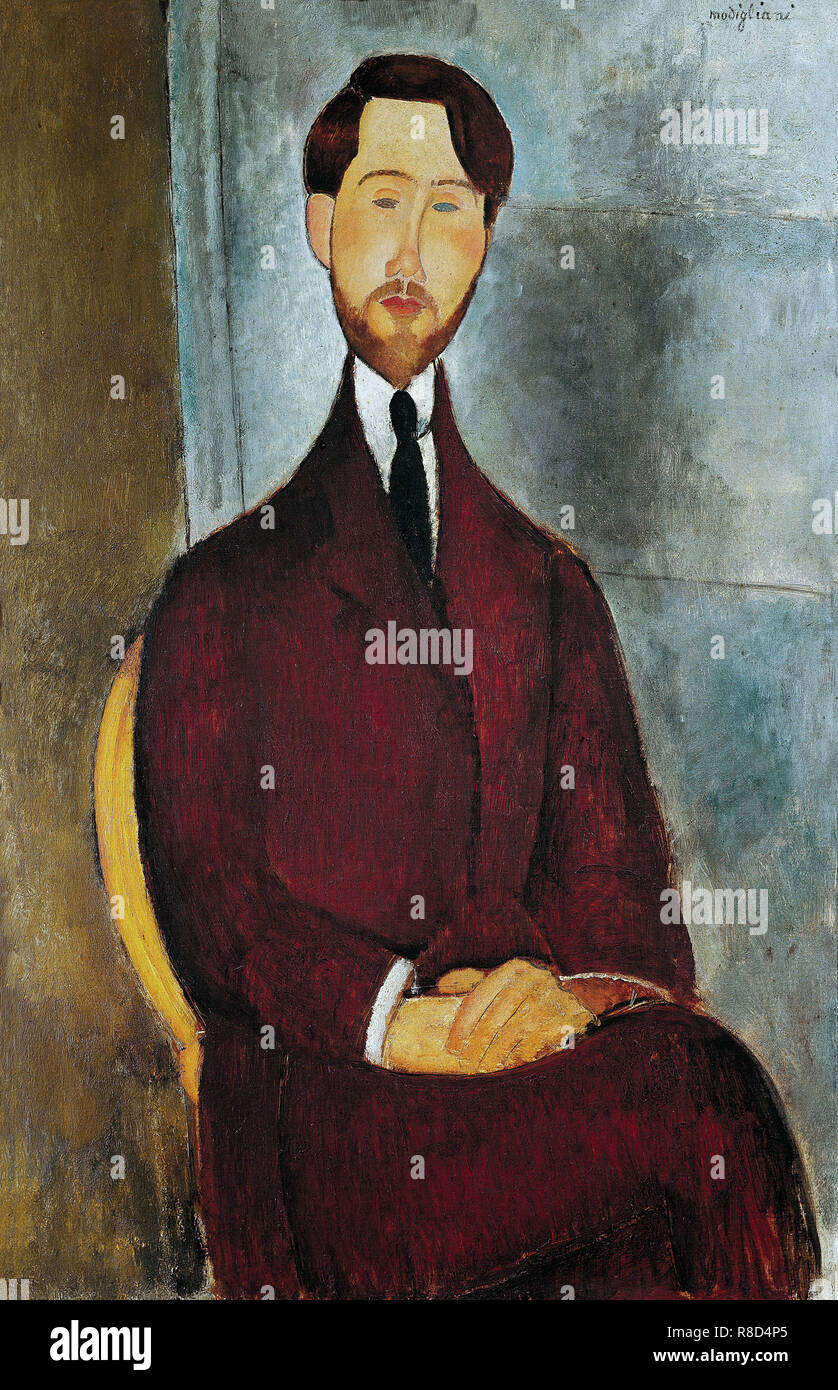 Portrait of Léopold Zborowski (1889-1932), 1919 Stock Photo - Alamy