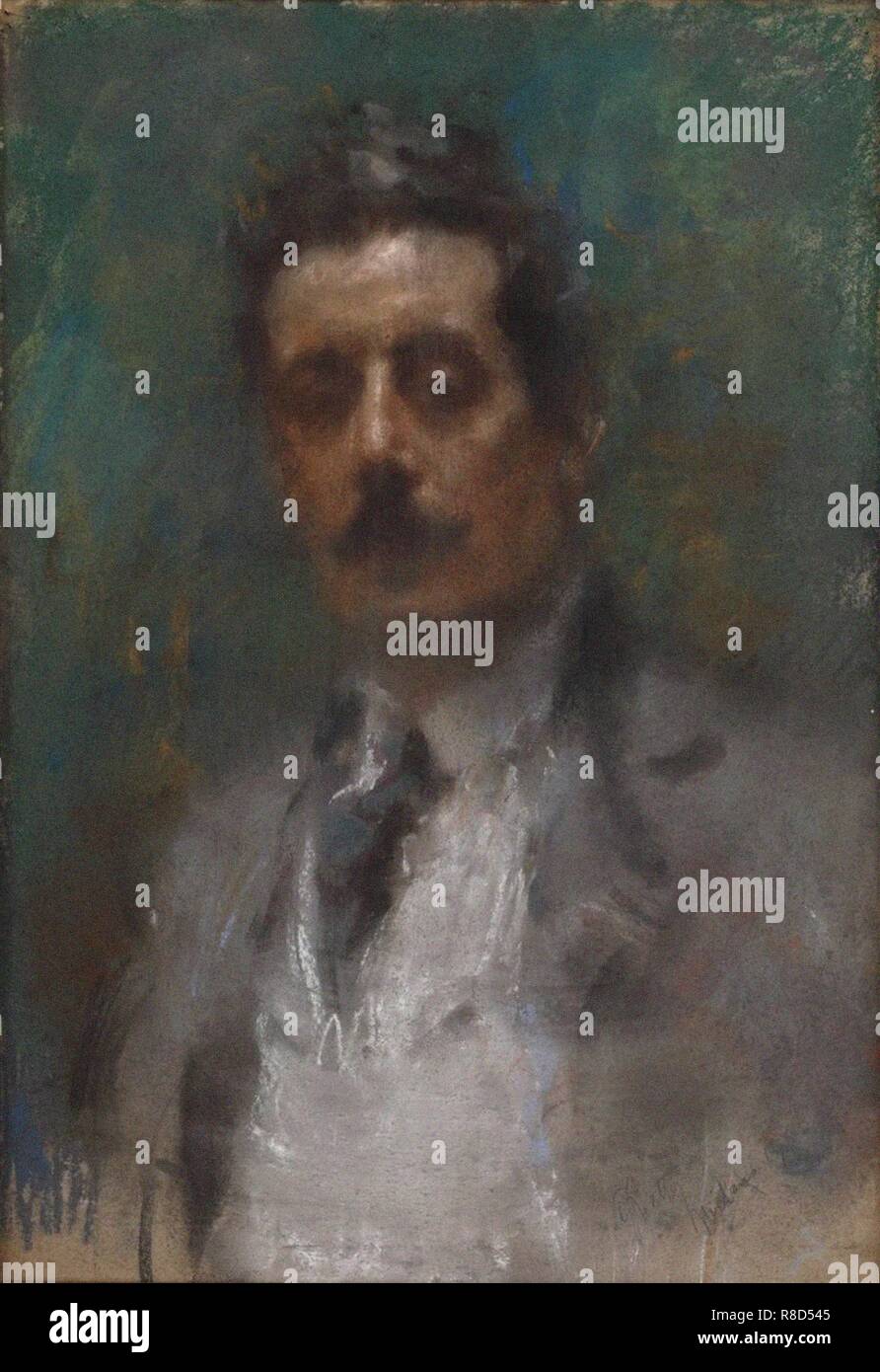 Portrait of the Composer Giacomo Puccini (1858-1924), 1906 Stock Photo ...