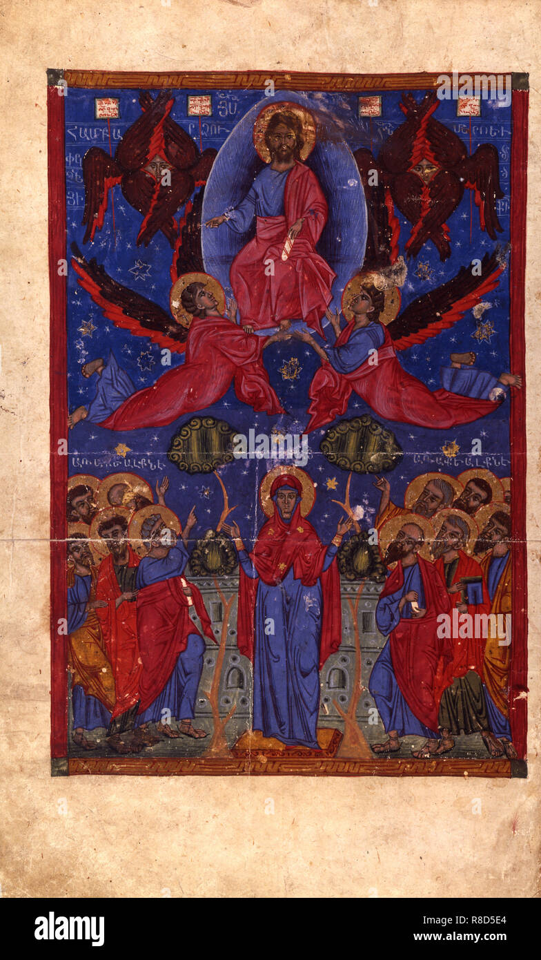 The Resurrection (Manuscript illumination from the Matenadaran Gospel ...