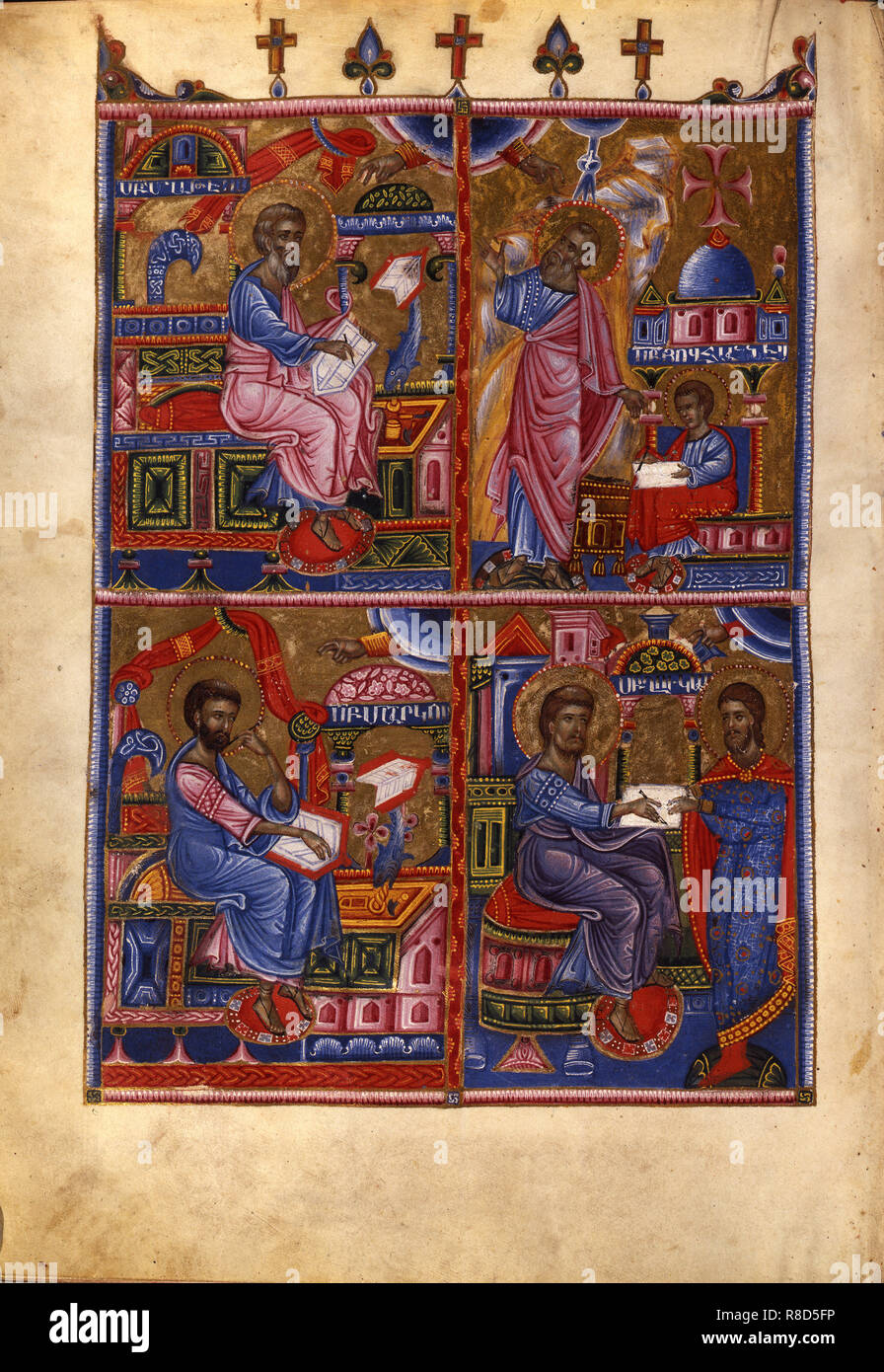 The Four Evangelists (Manuscript illumination from the Matenadaran ...