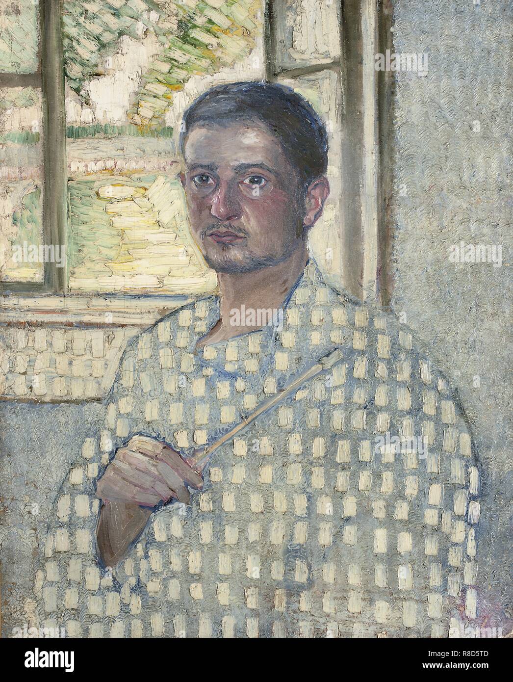 Self-portrait with brush, 1907 Stock Photo - Alamy