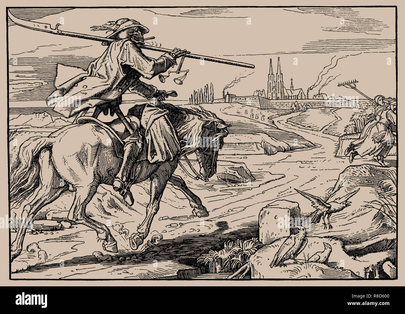 Also a Dance of Death, Sheet II (Riding death), 1849 Stock Photo - Alamy